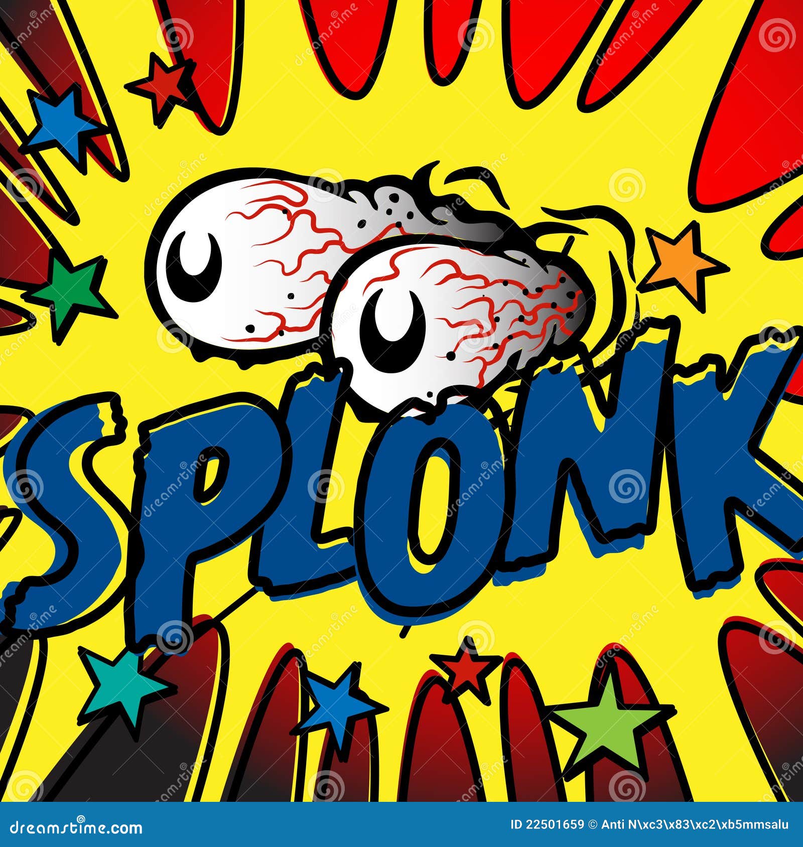 SPLONK Explosion stock vector. Illustration of cool, animate - 22501659