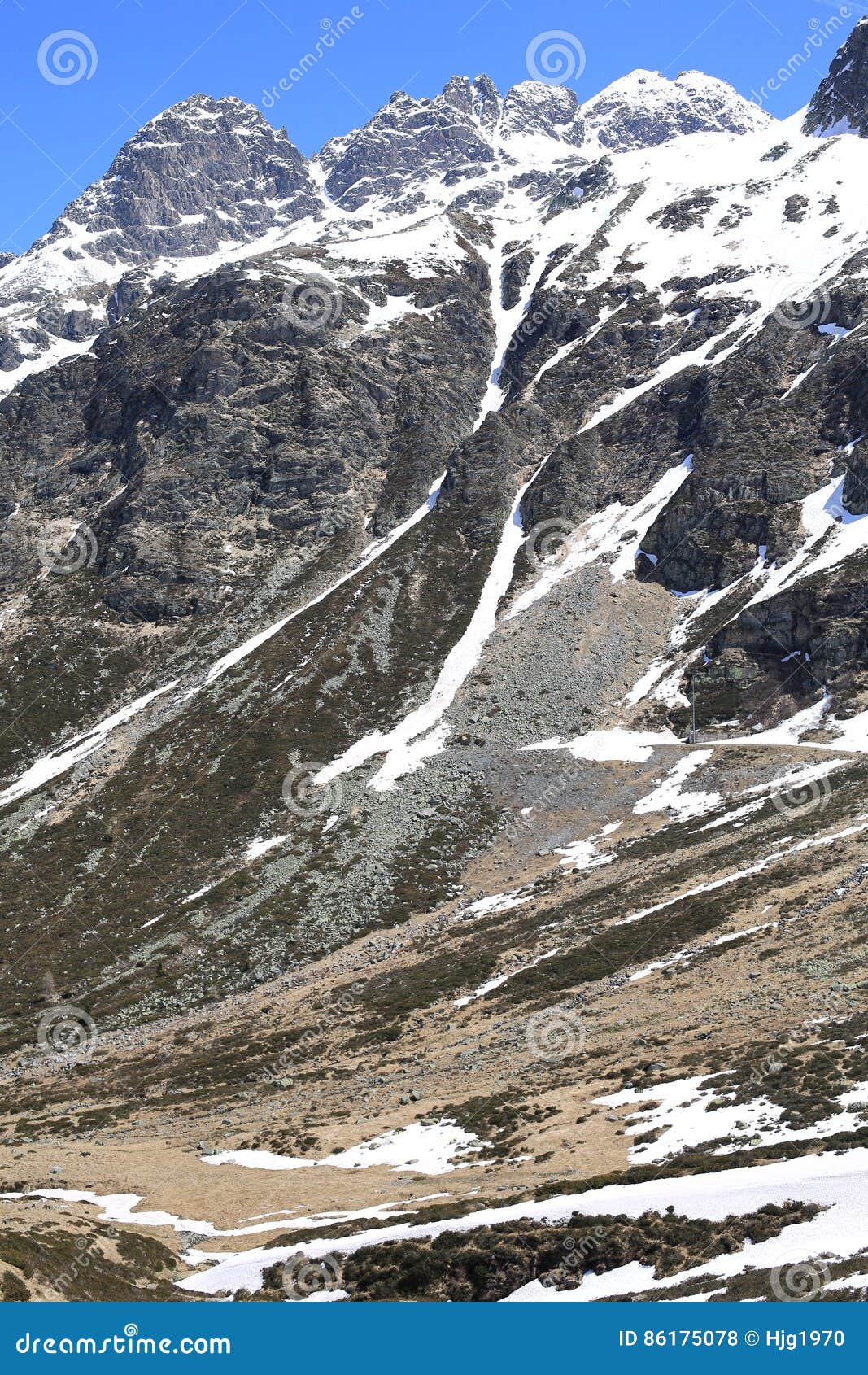 Splugen Pass in Switzerland Stock Photo - Image of graubunden, canyon ...