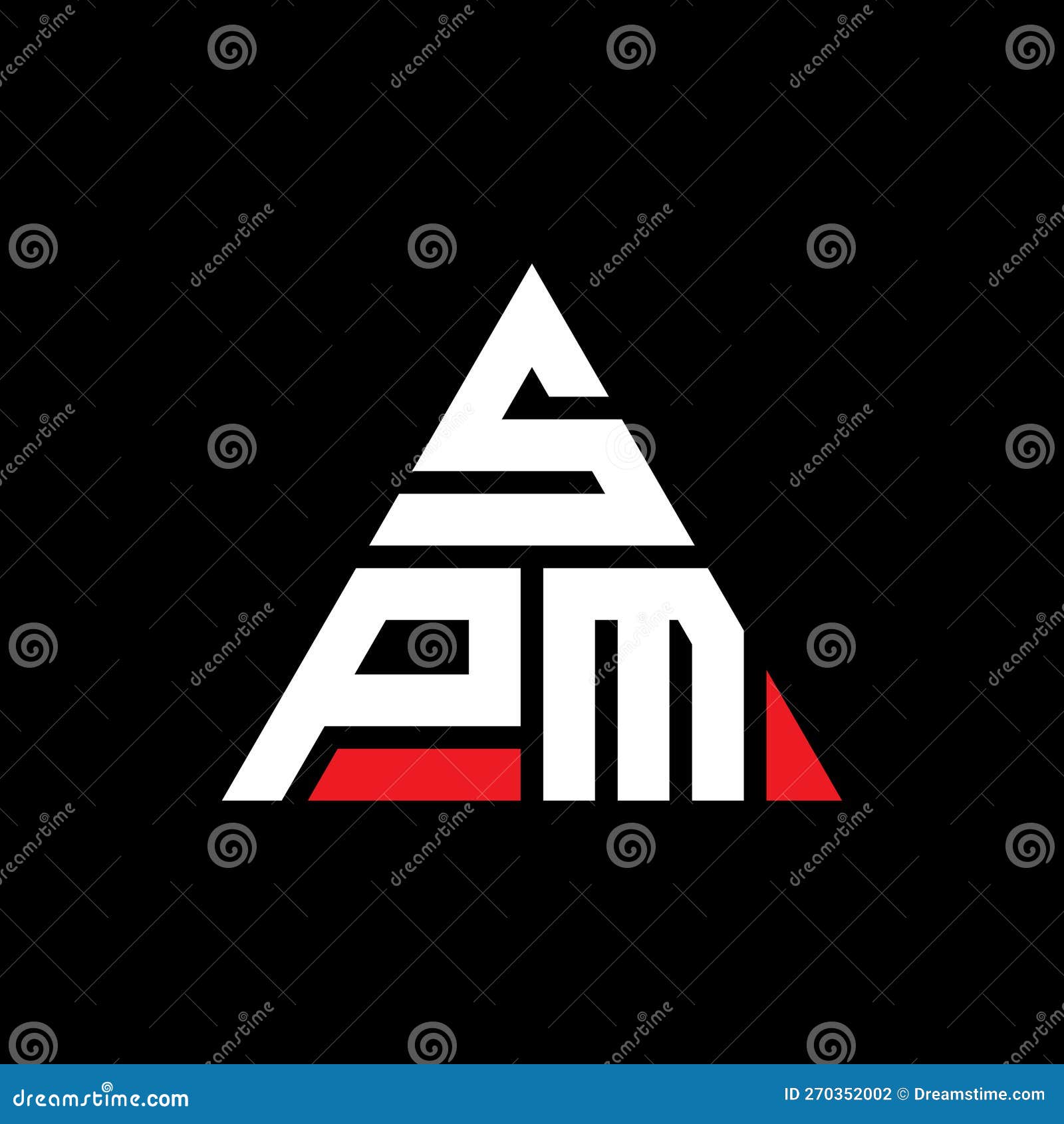 SPM Triangle Letter Logo Design with Triangle Shape. SPM Triangle Logo ...