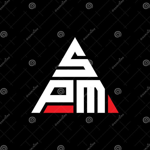 SPM Triangle Letter Logo Design with Triangle Shape. SPM Triangle Logo ...