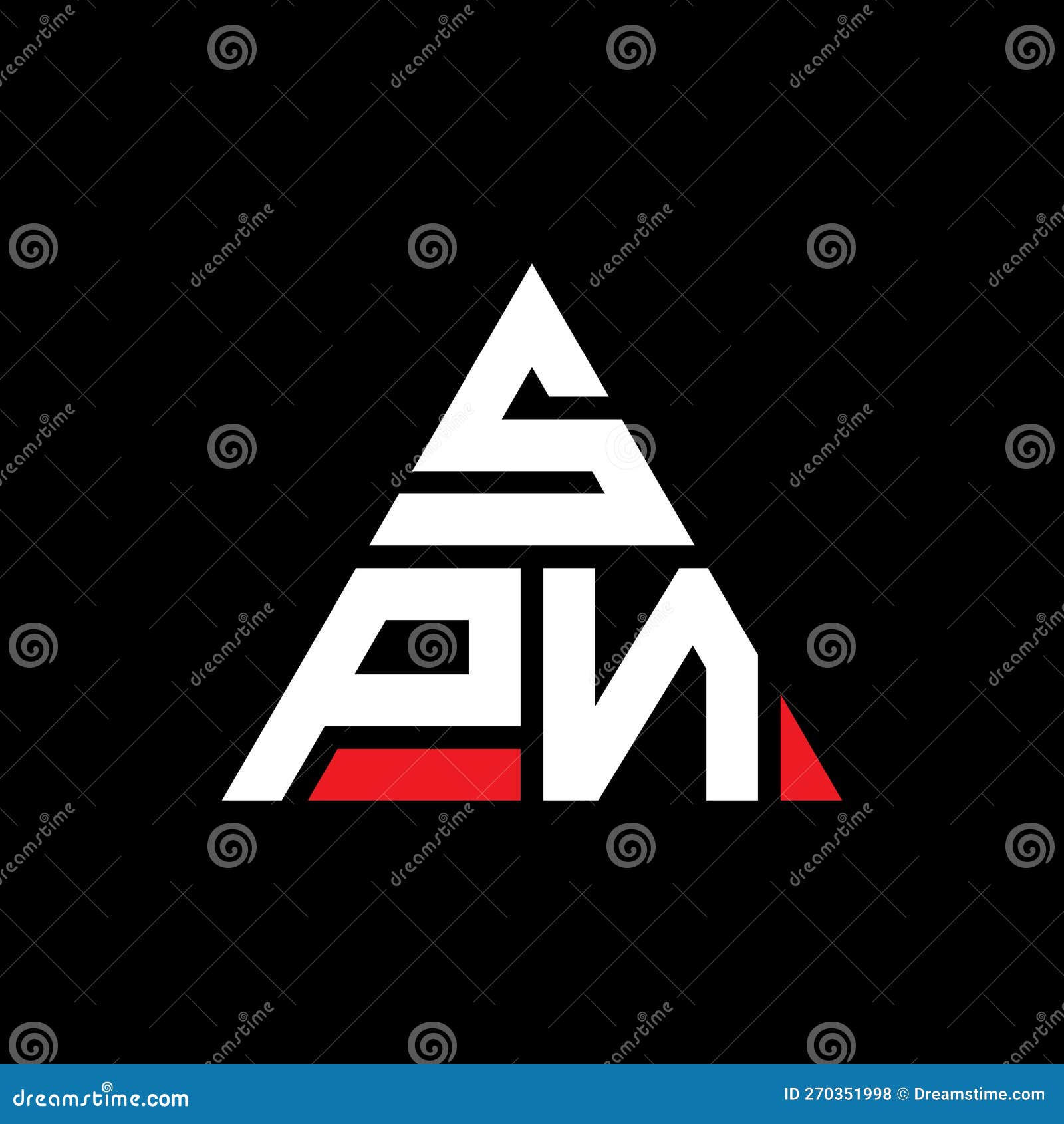 SPN Triangle Letter Logo Design with Triangle Shape. SPN Triangle Logo ...