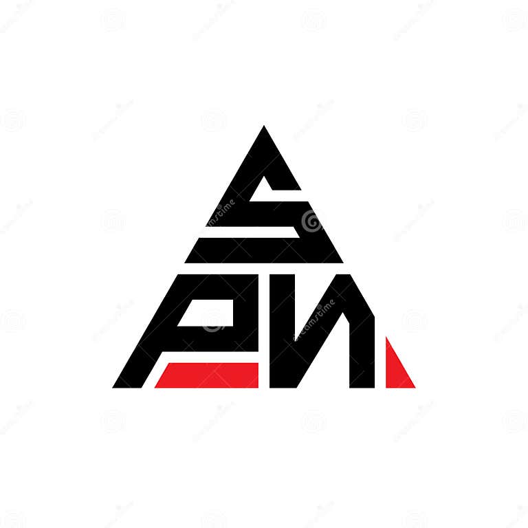 SPN Triangle Letter Logo Design with Triangle Shape. SPN Triangle Logo ...