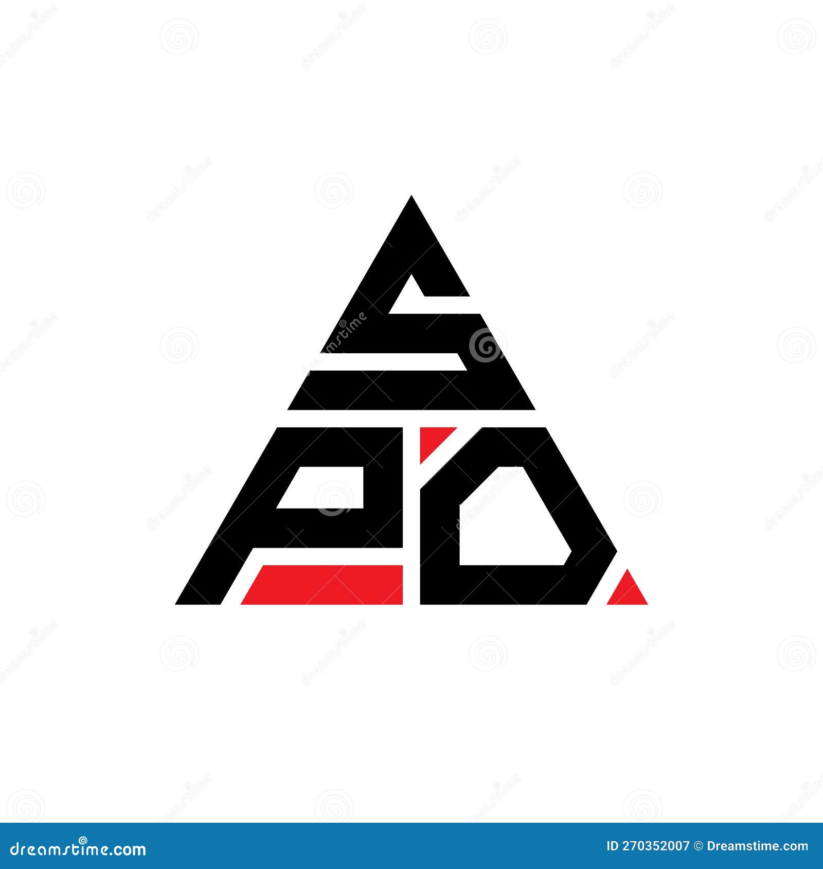SPO Triangle Letter Logo Design with Triangle Shape. SPO Triangle Logo ...