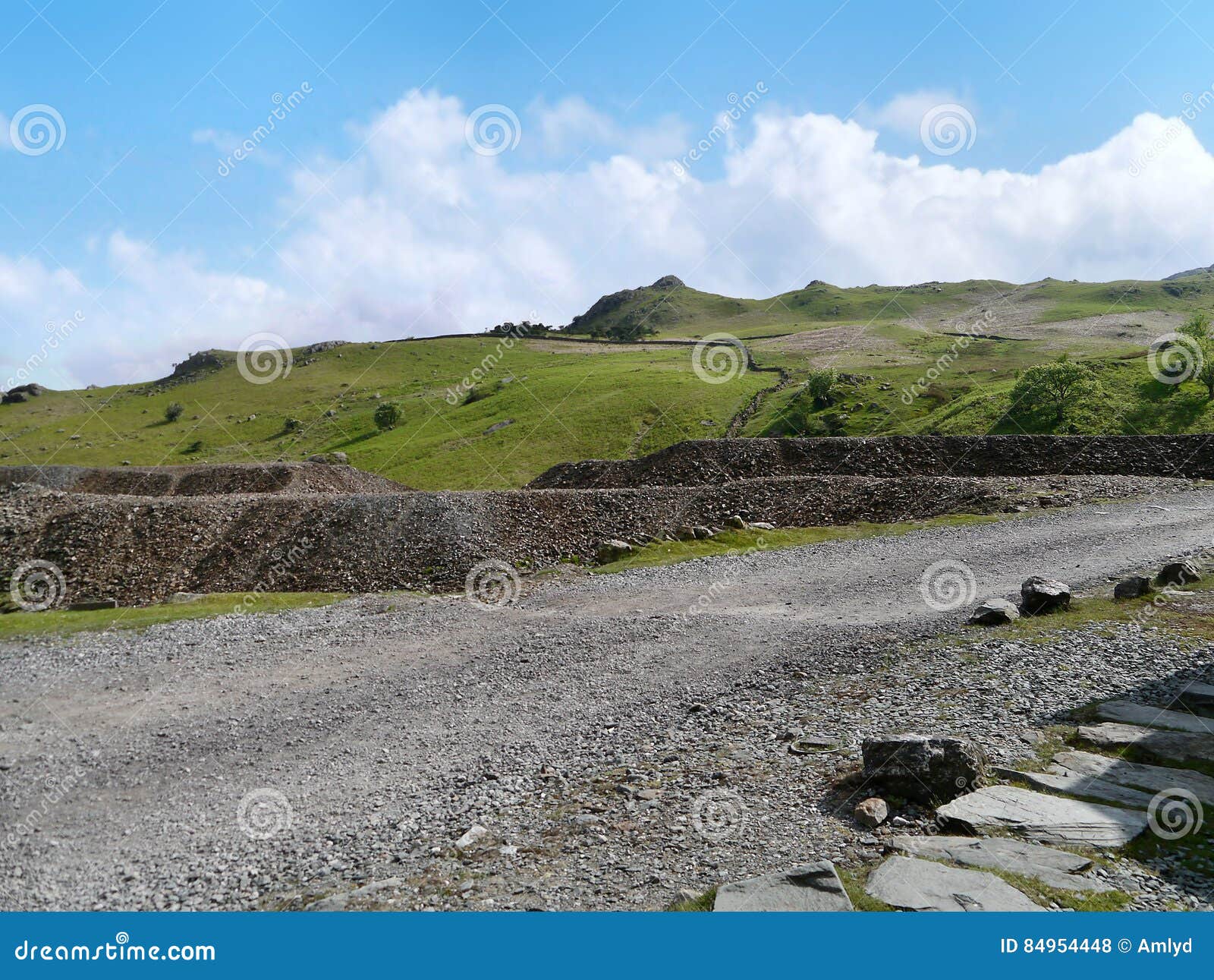 Spoil Heap Tips with Greenery Behind Stock Photo - Image of mining ...