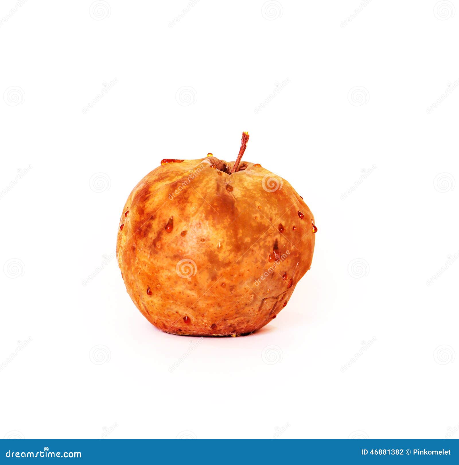 Spoiled Apple On White Background Stock Photo - Image of decomposed ...
