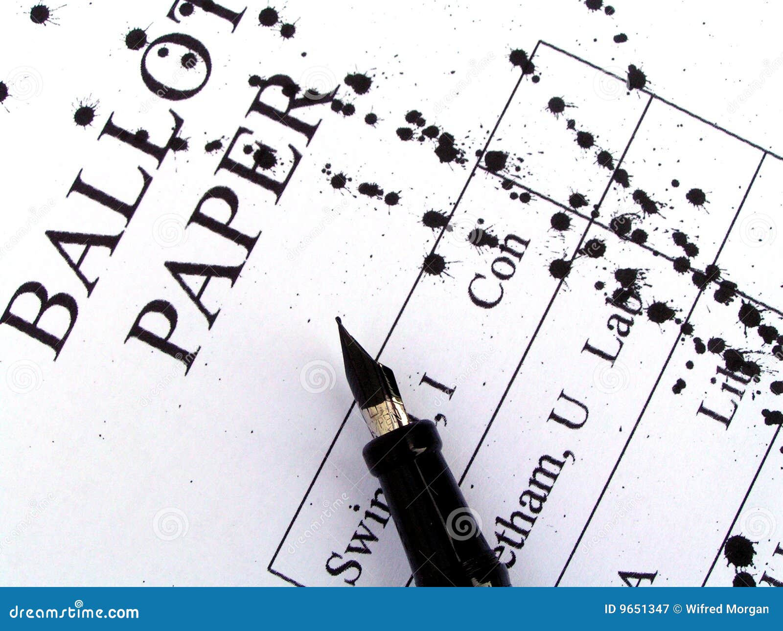 Spoiled ballot paper 02 stock image. Image of choice, choices - 9651347