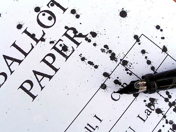 Spoiled ballot paper 03 stock photo. Image of candidature - 9651350