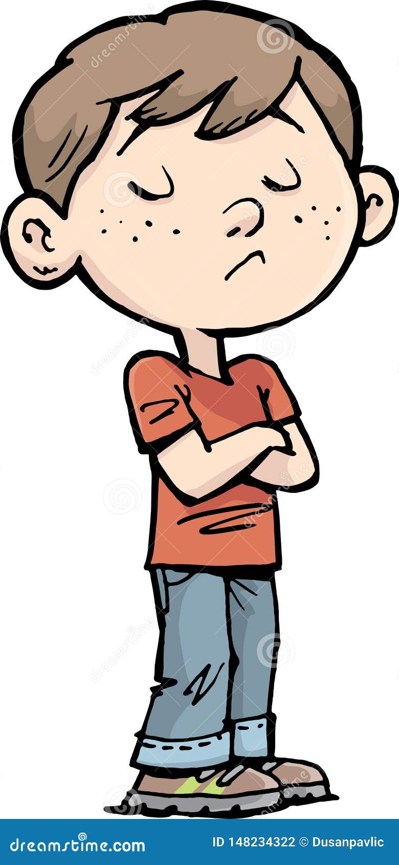 Little Spoiled Boy is Angry Stock Illustration - Illustration of person ...