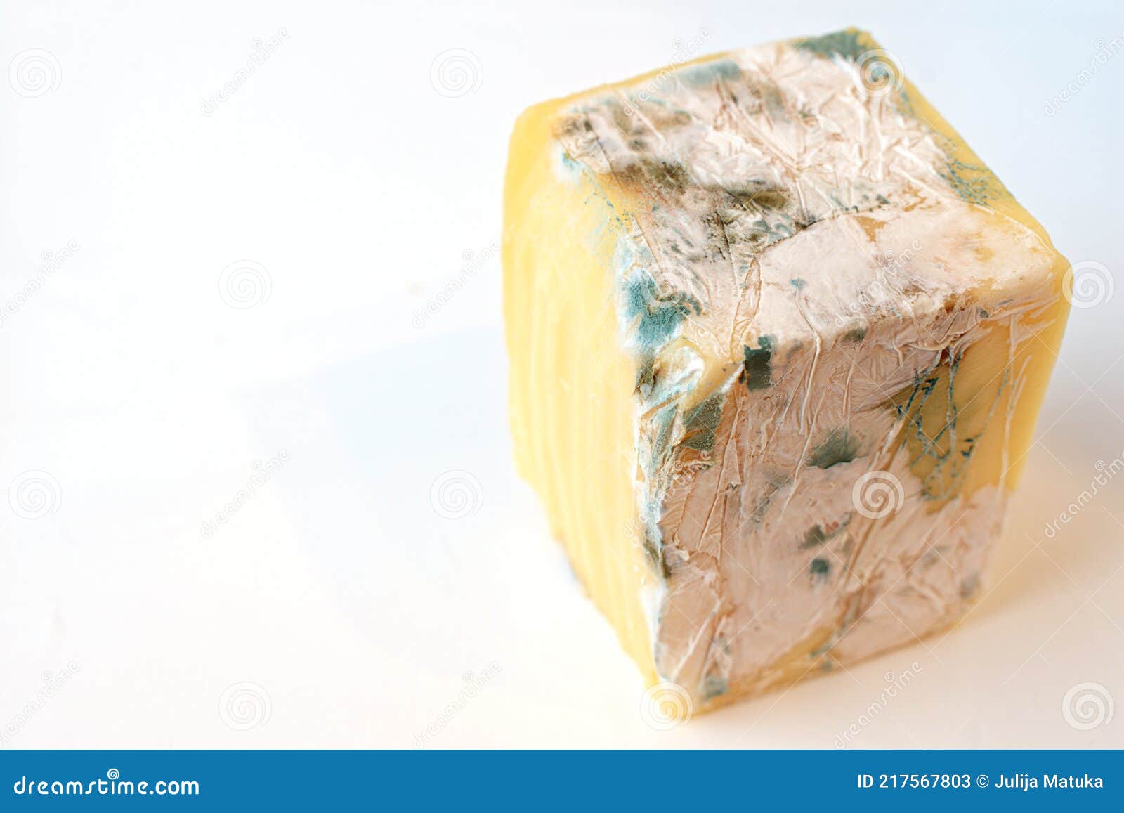 Spoiled Cheese on a White Plate. Decayed Cheese Stock Image - Image of ...