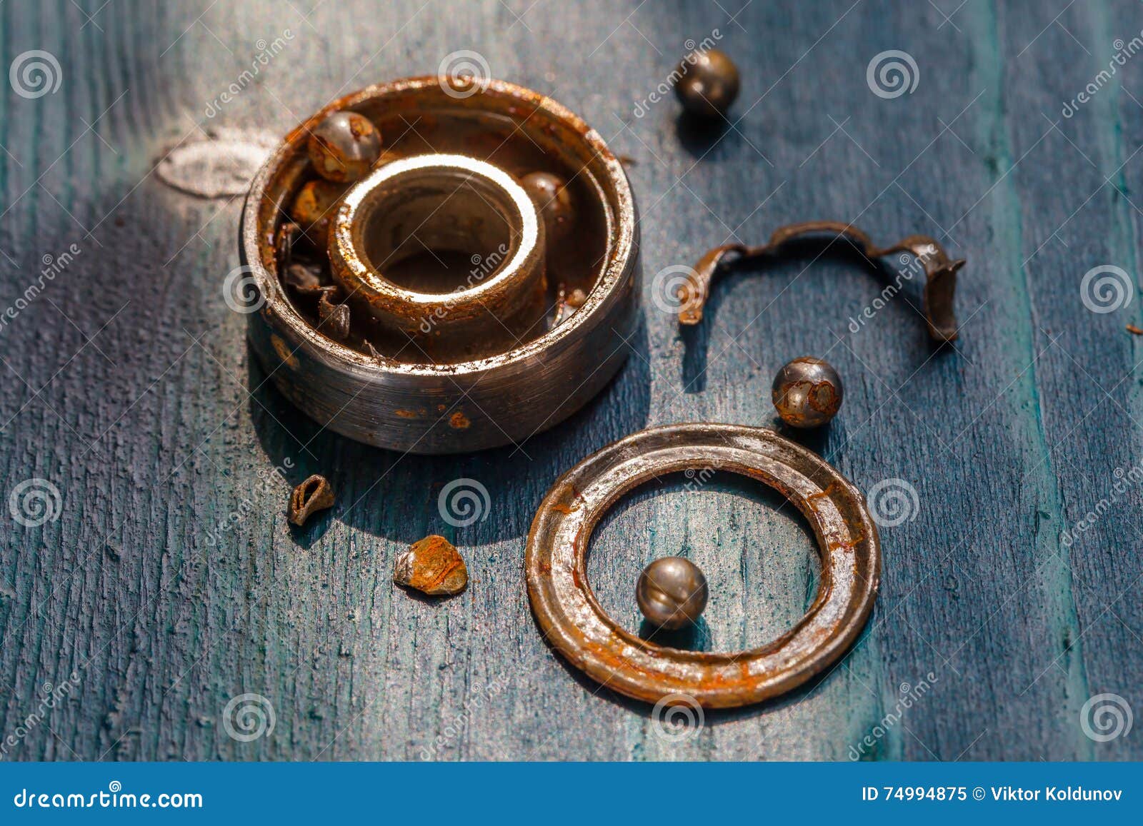 Spoiled Collapsed and a New Bearing for Rollers and Scooters Stock ...