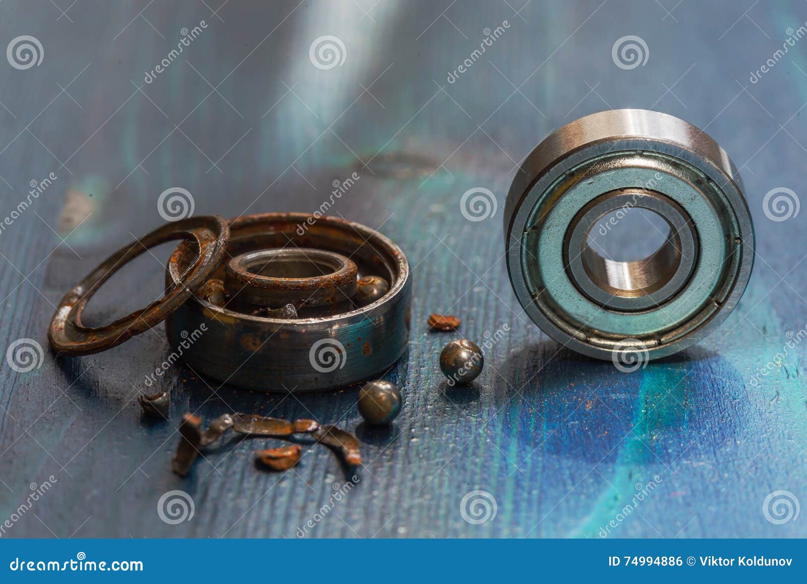 Spoiled Collapsed and a New Bearing for Rollers and Scooters Stock ...