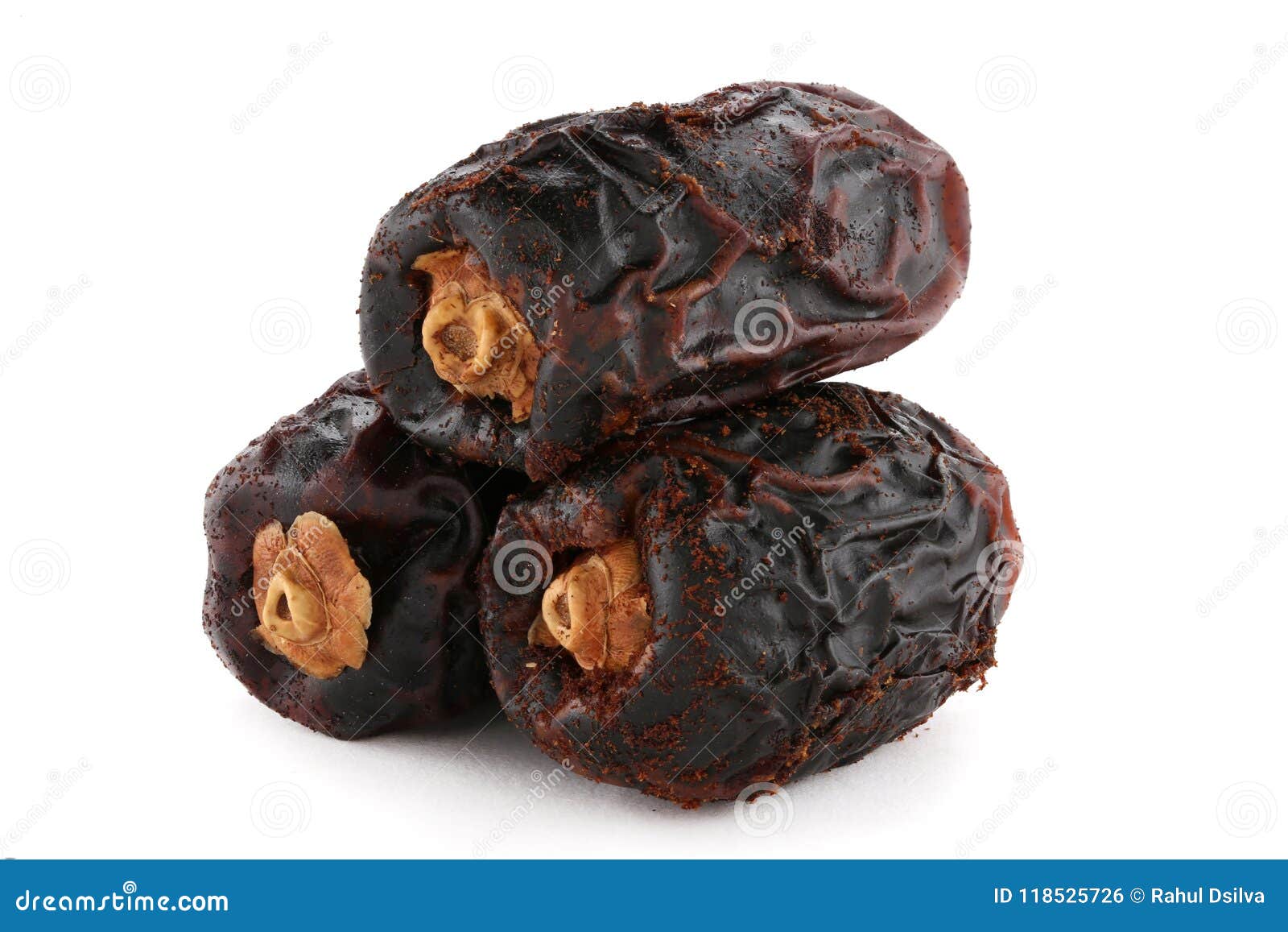 Spoiled Dates on White Background, Expiry Dates Palm Fruit Stock Photo ...