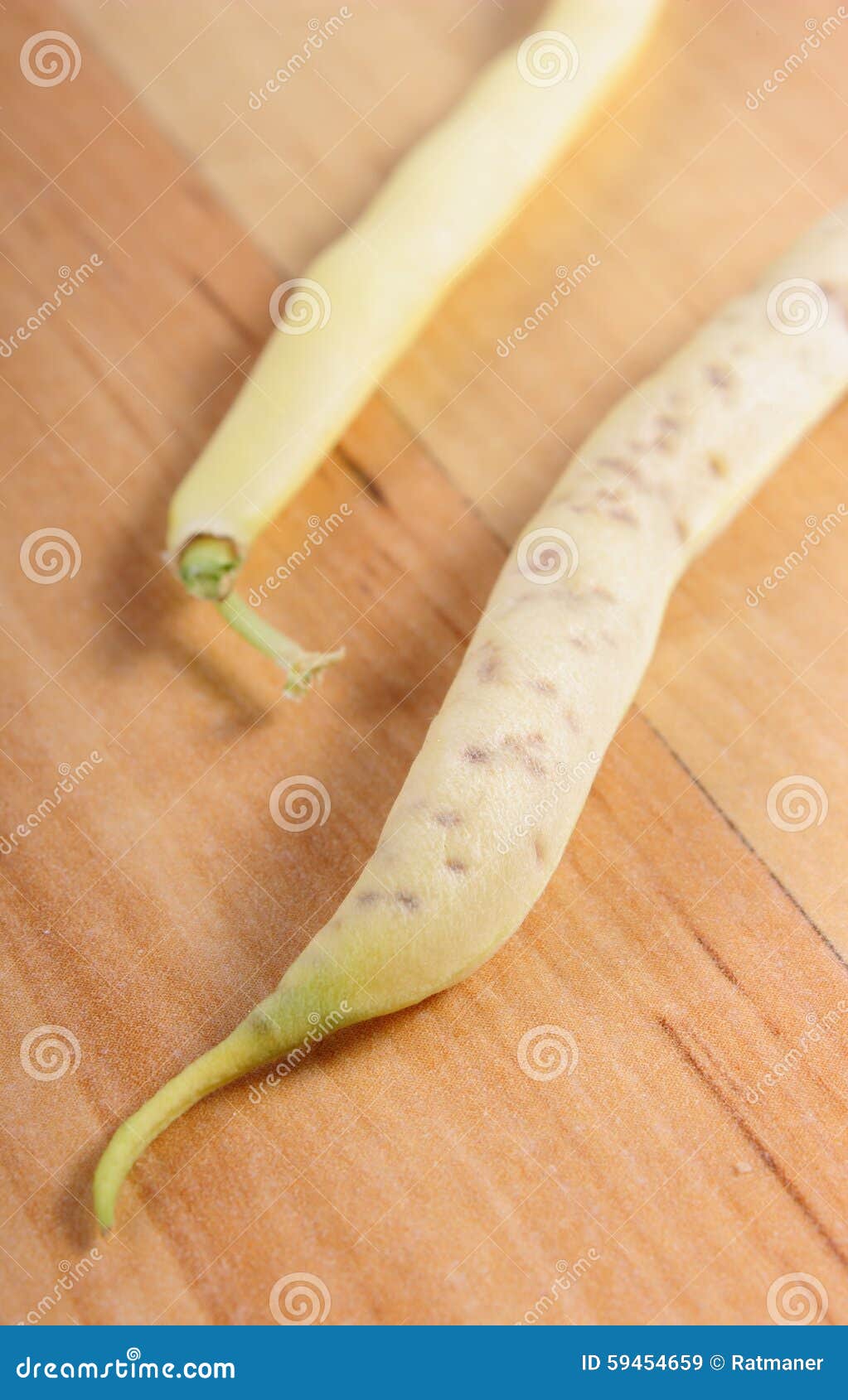 Spoiled and Fresh Yellow Beans on Wooden Table Stock Image - Image of ...