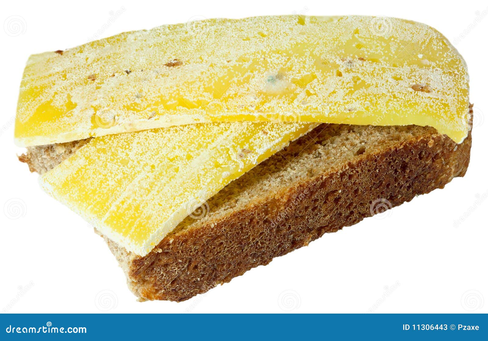 Spoiled Sandwich, Rotten Moldy Inedible Expired Food, Isolated On White ...