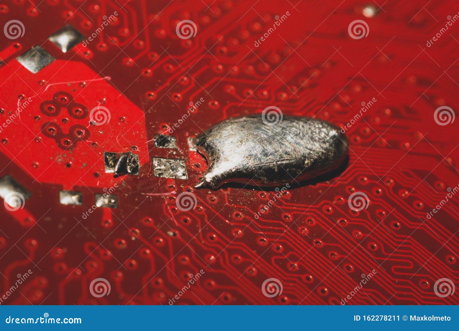 Spoiled Motherboard Close Up. Circuit Board with Dust and Defects ... Spoiled Motherboard Close Up. Circuit Board with Dust and Defects ...