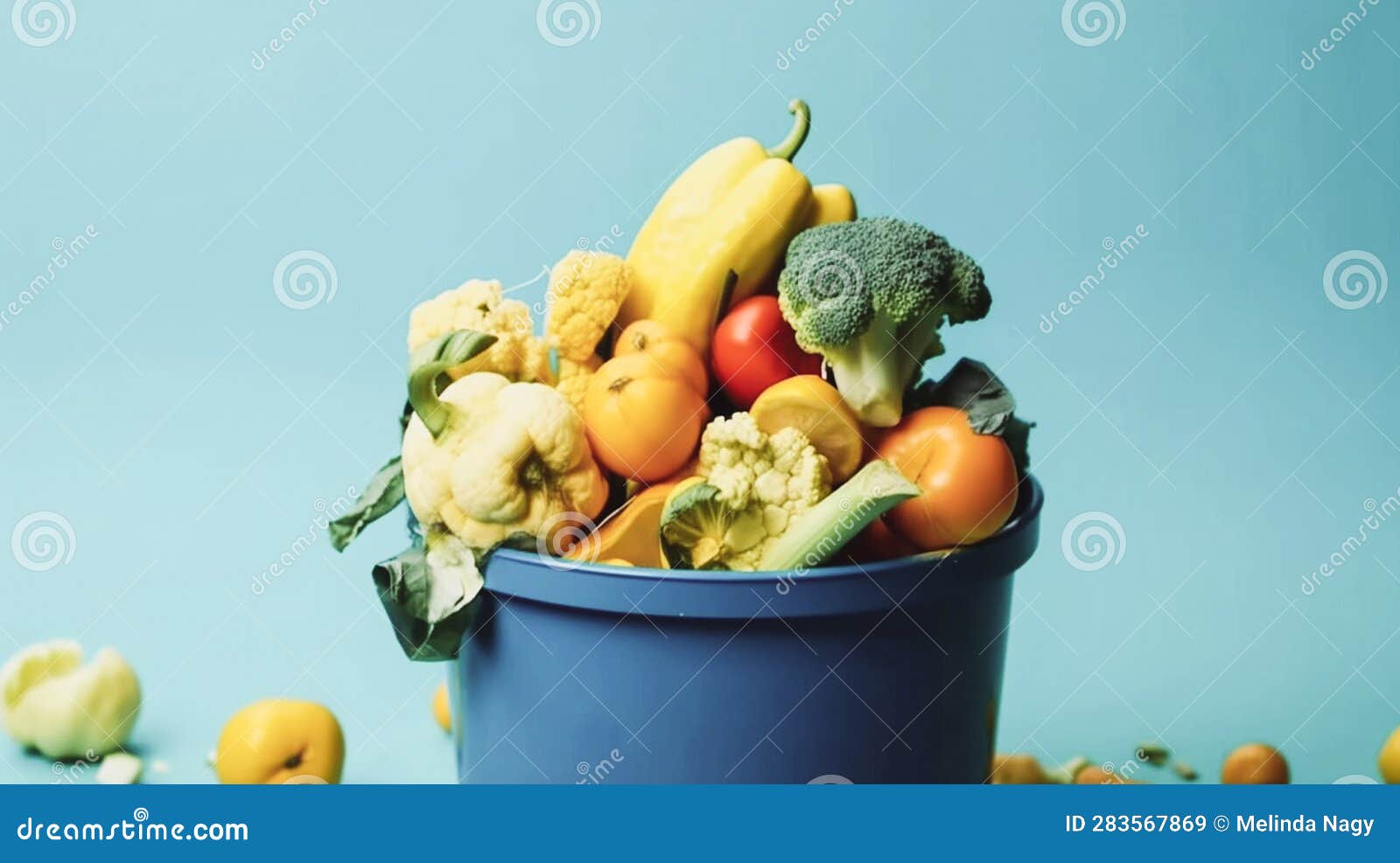 Spoiled Vegetables in Trash Ready for Composting Stock Illustration ...