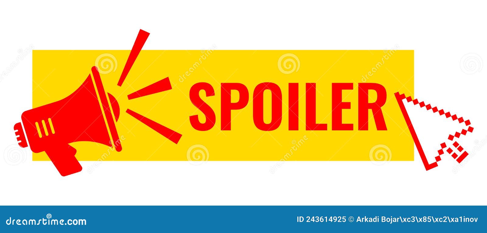 Spoiler alert vector icon stock vector. Illustration of concept - 243614925