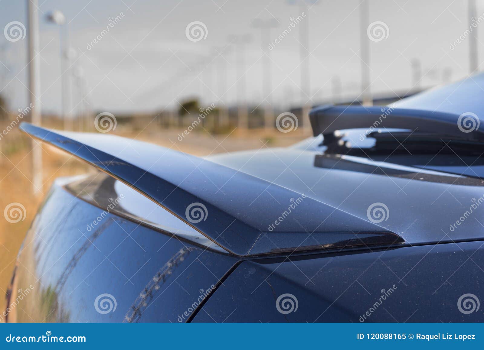 Spoiler of a car. stock image. Image of extras, highend - 120088165