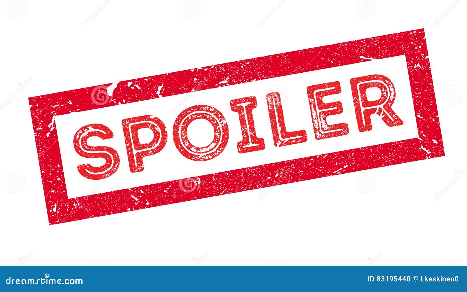 Spoiler rubber stamp stock illustration. Illustration of television ...