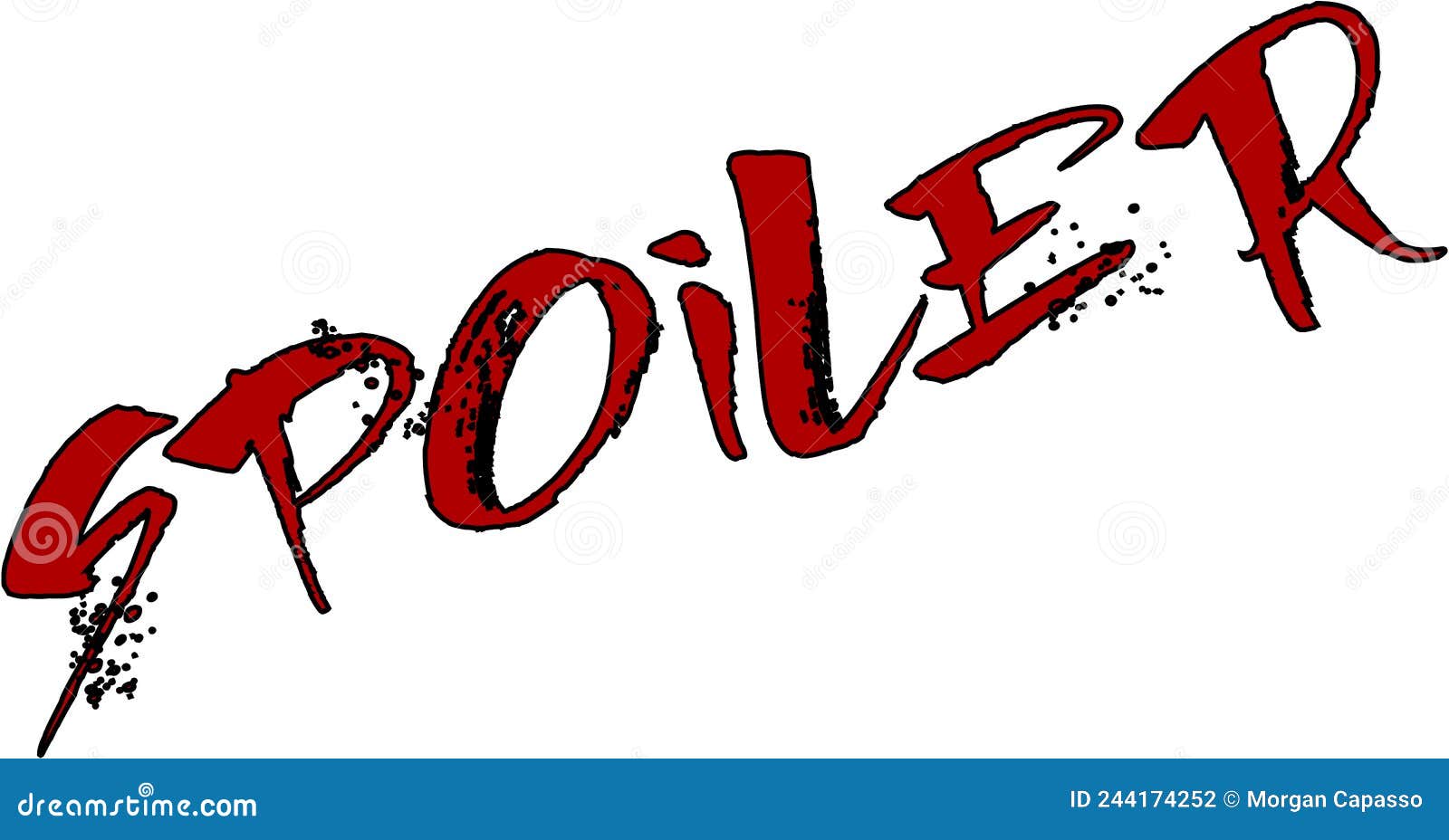 Spoiler Text Sign Illustration Stock Vector - Illustration of racing ...