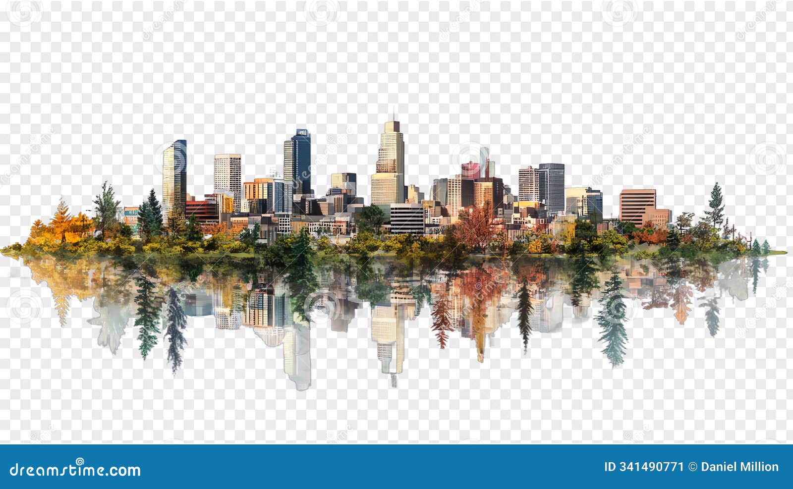 Spokane, WA Skyline Silhouette. Cartoon Vector | CartoonDealer.com ...