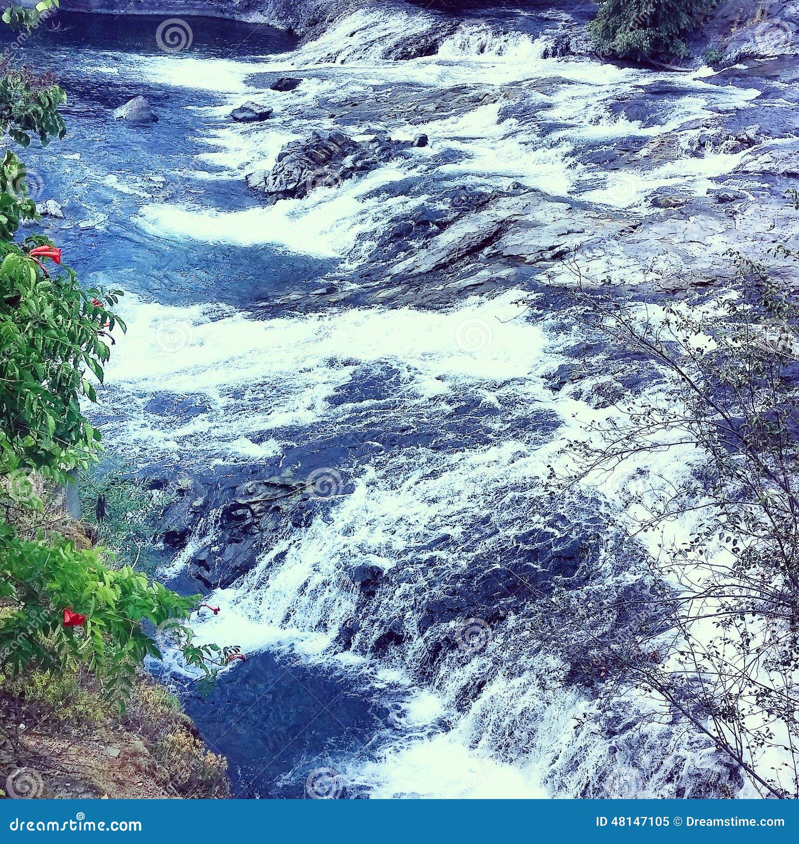 Spokane river stock image. Image of beautiful, landscape - 48147105