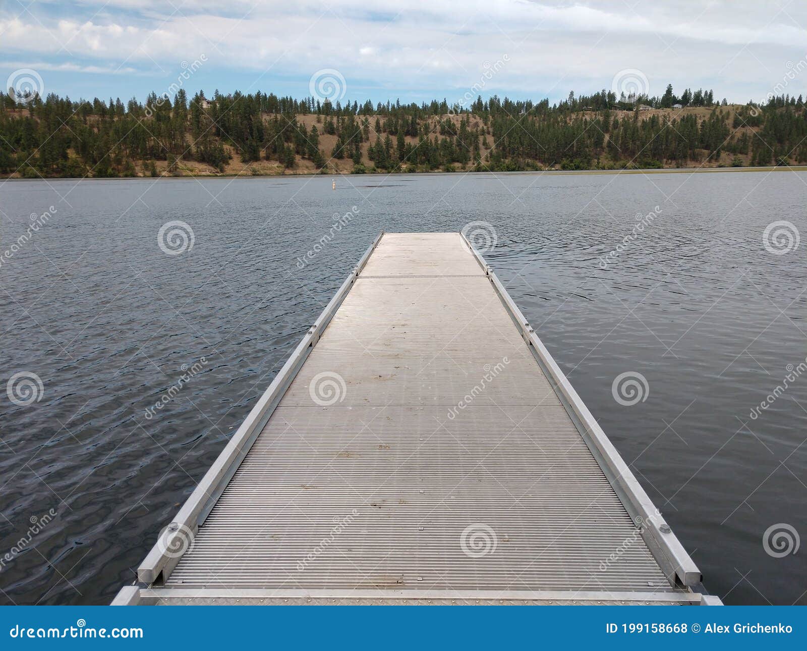 Spokane River Long Lake in Nine Mile Falls Washington Stock Photo ...