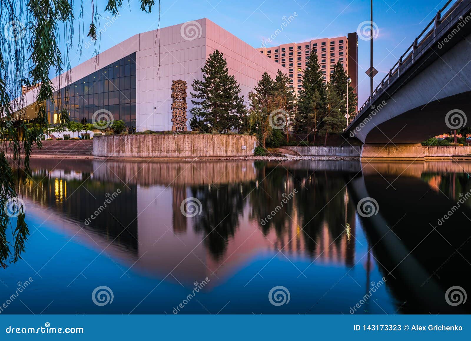 Spokane River in Riverfront Park with Clock Tower Editorial Stock Photo ...