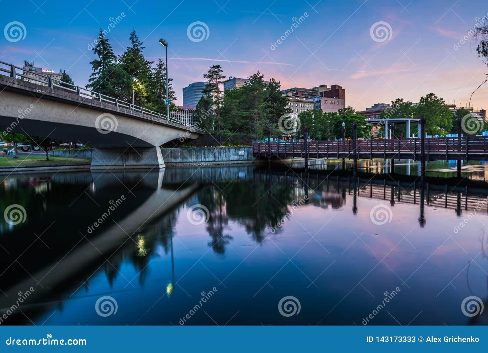 Spokane River in Riverfront Park with Clock Tower Editorial Stock Photo ...