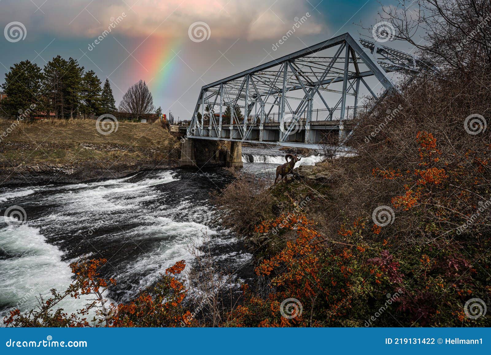 Spokane River and the Riverfront Park Stock Photo - Image of ancient ...
