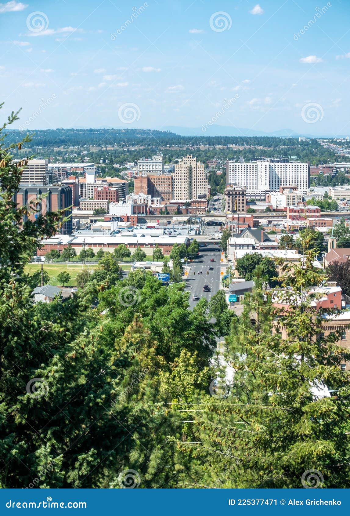 Spokane Washington City Skyline and Streets Stock Image - Image of ...
