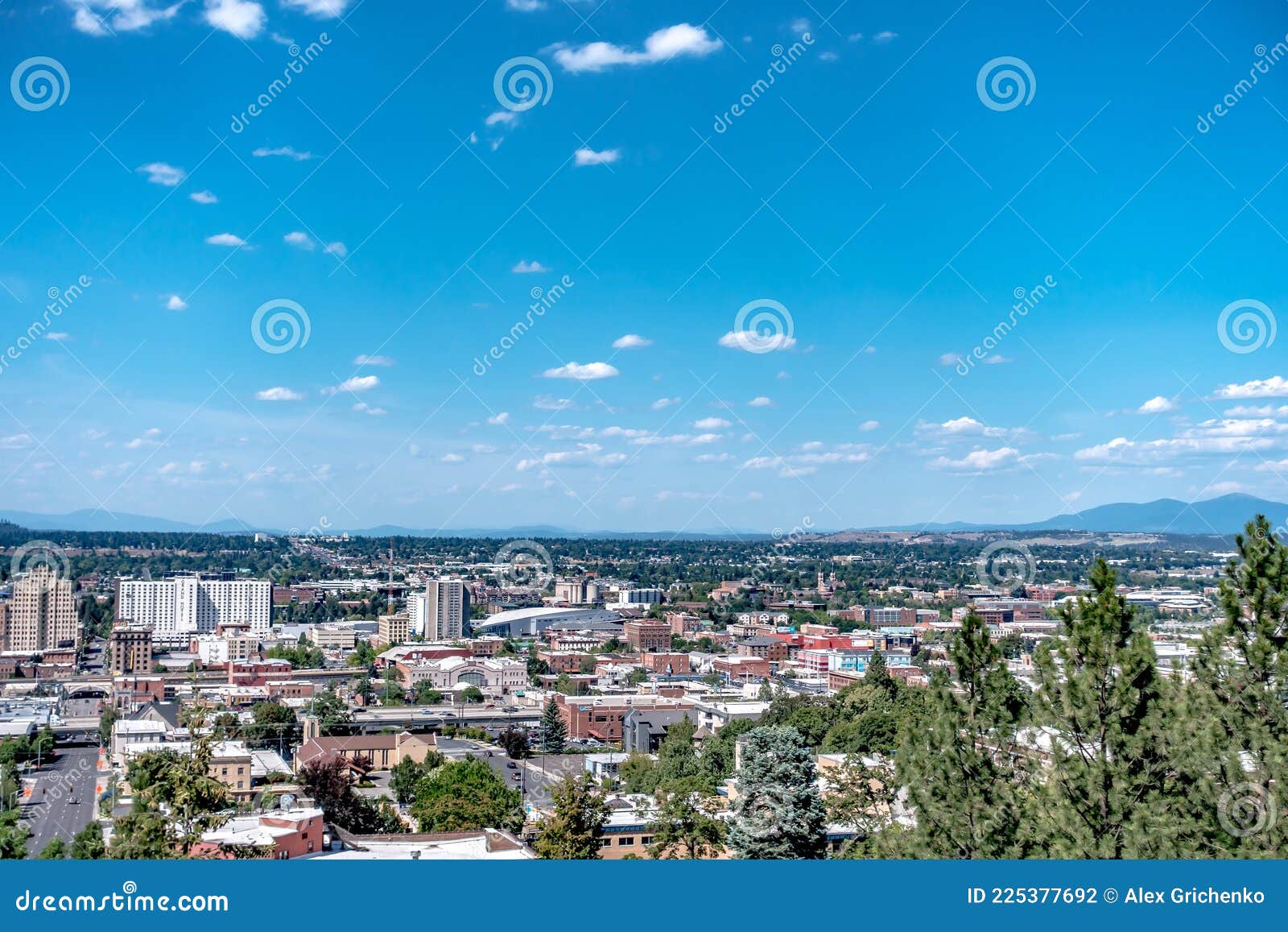 Spokane Washington City Skyline and Streets Editorial Photography ...