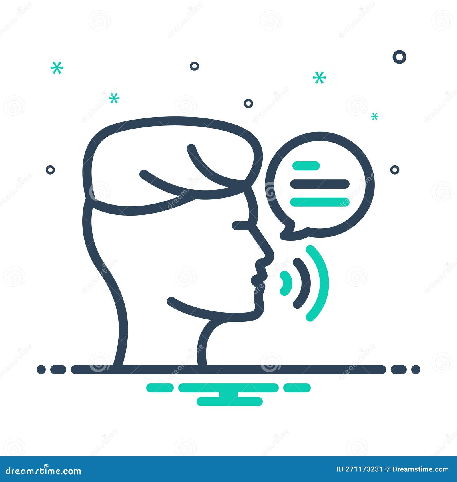 Mix Icon for Spoken, Verbal and Conversation Stock Illustration ...