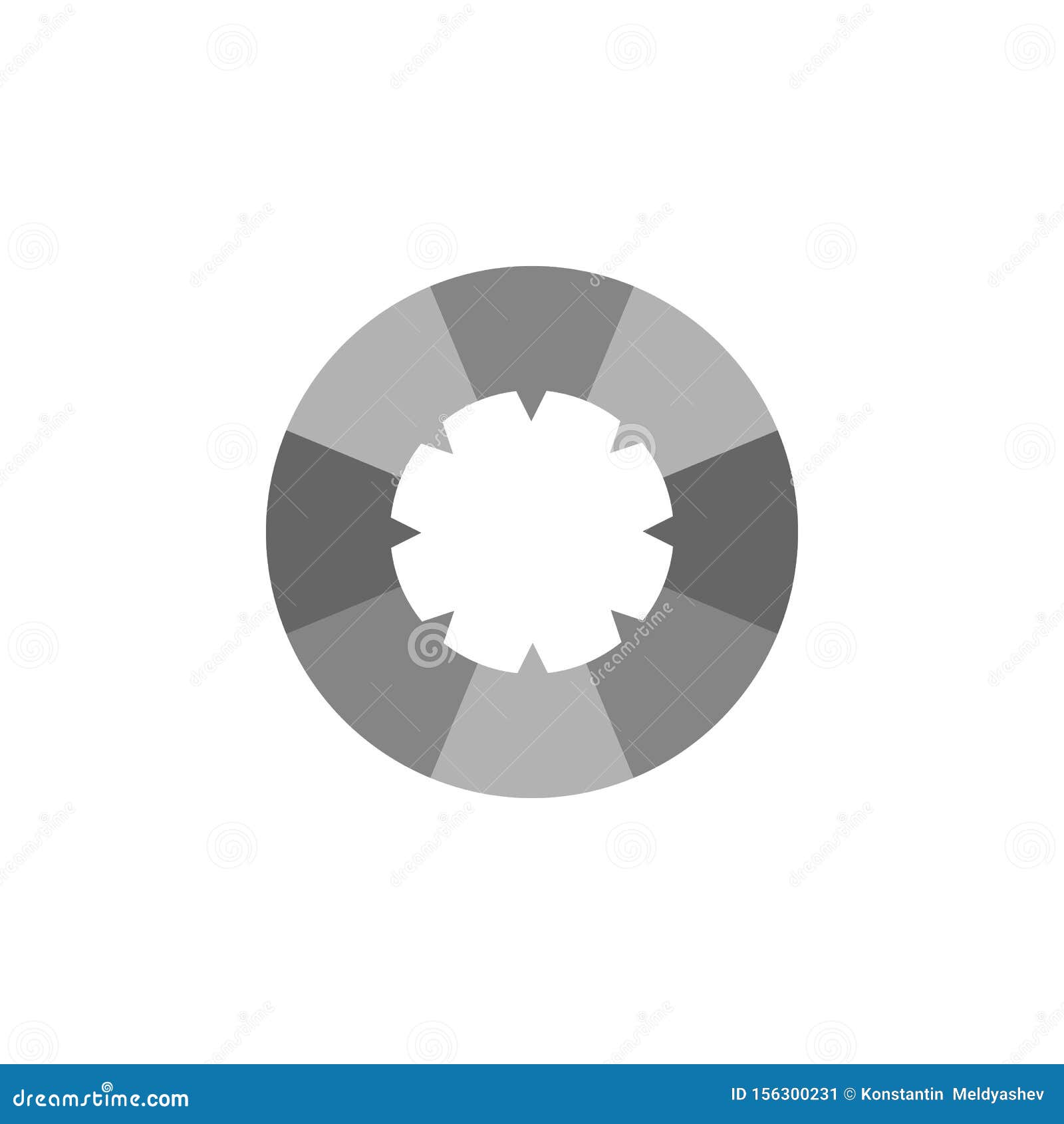 Spokes In A Circle Icon. Simple Glyph Vector Element Of Charts And ...