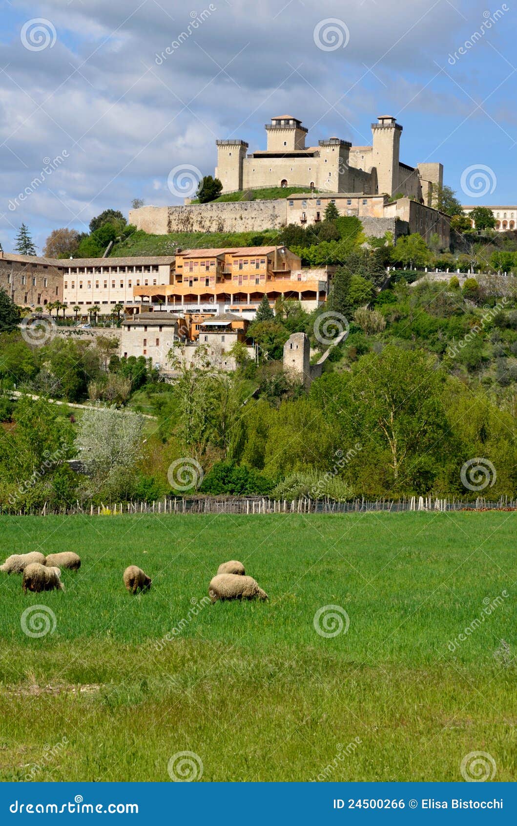 Spoleto stock photo. Image of fortress, hills, edifice - 24500266