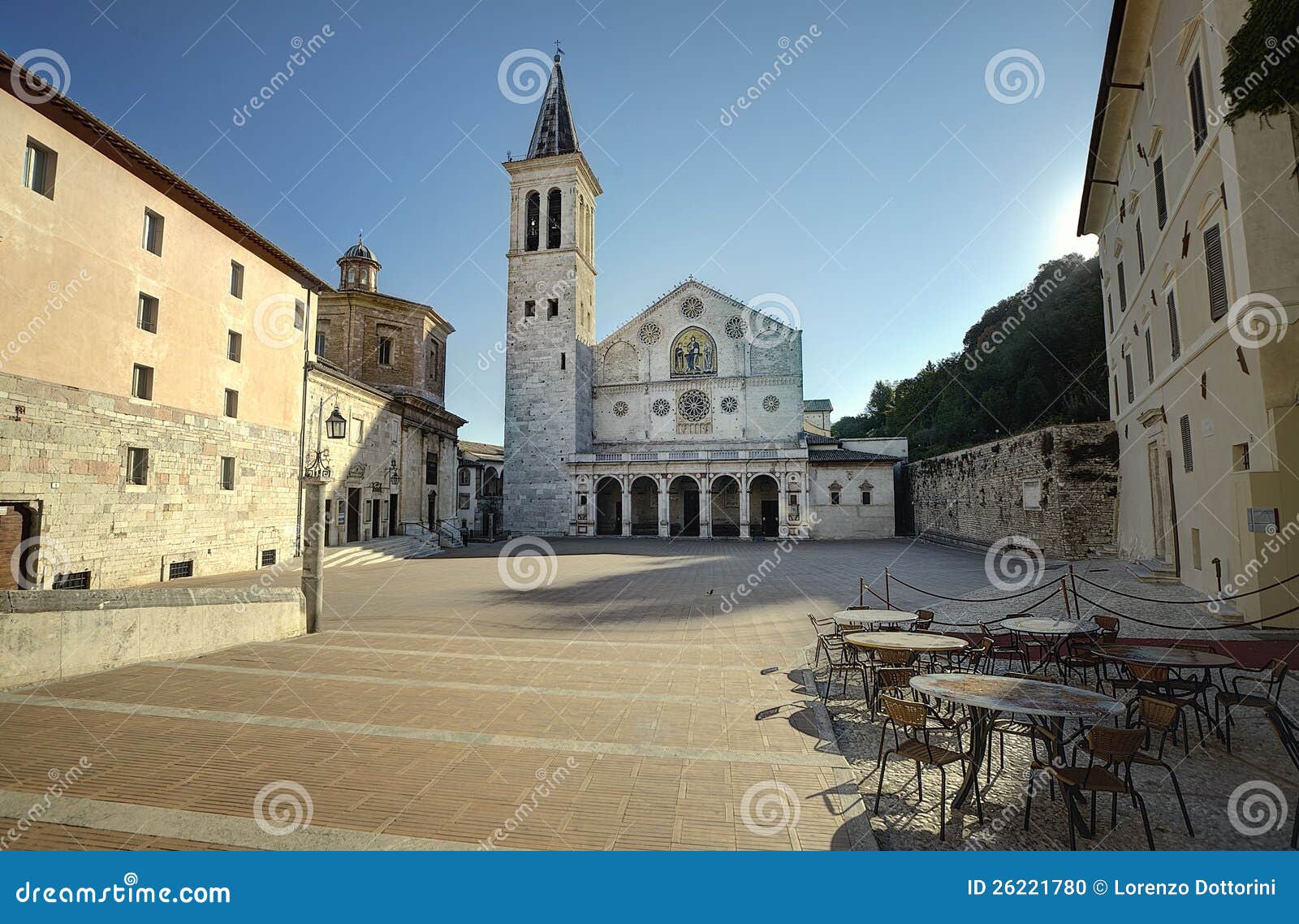 Spoleto cathedral stock photo. Image of simmetrical, blue - 26221780