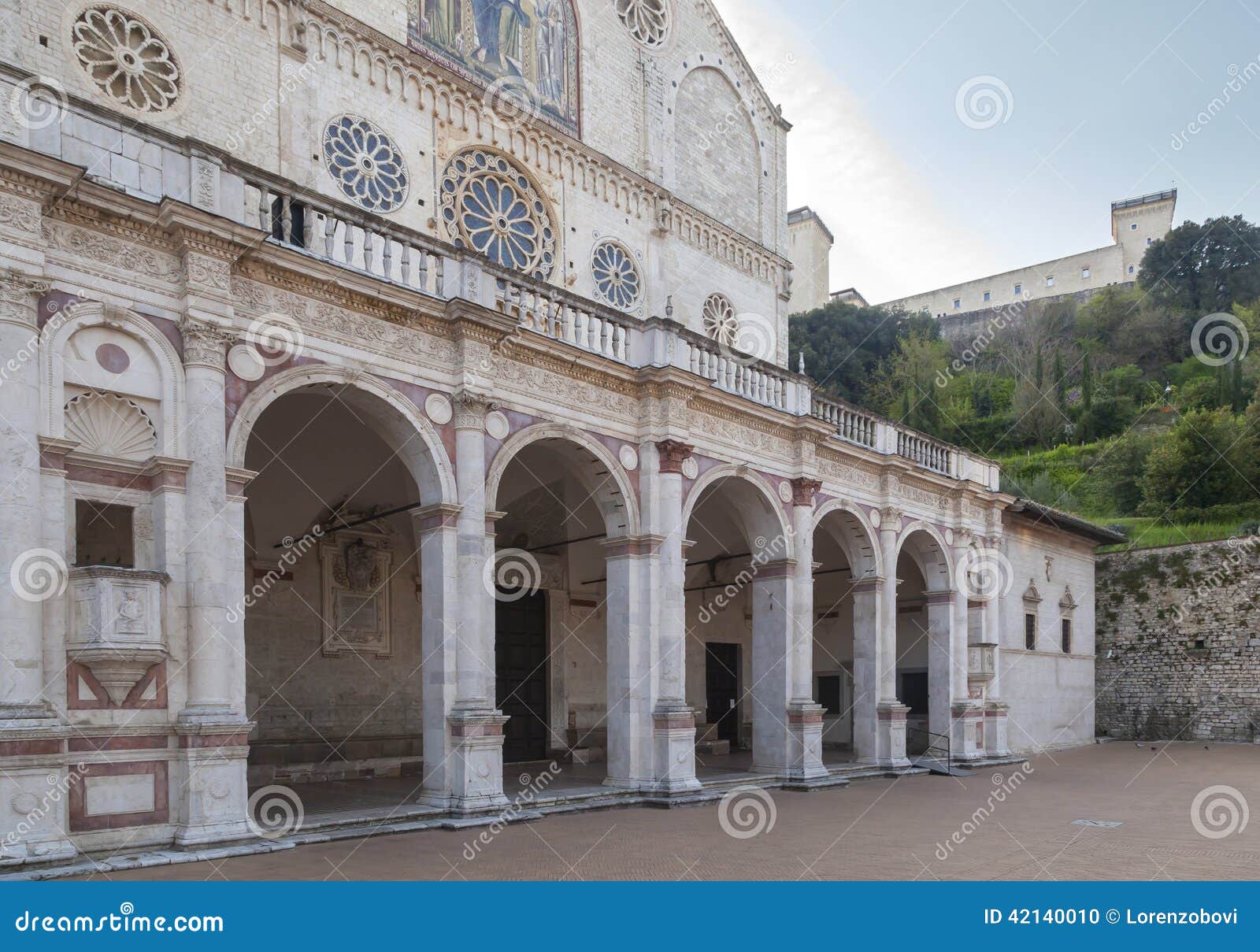 Spoleto cathedral detail stock photo. Image of italian - 42140010