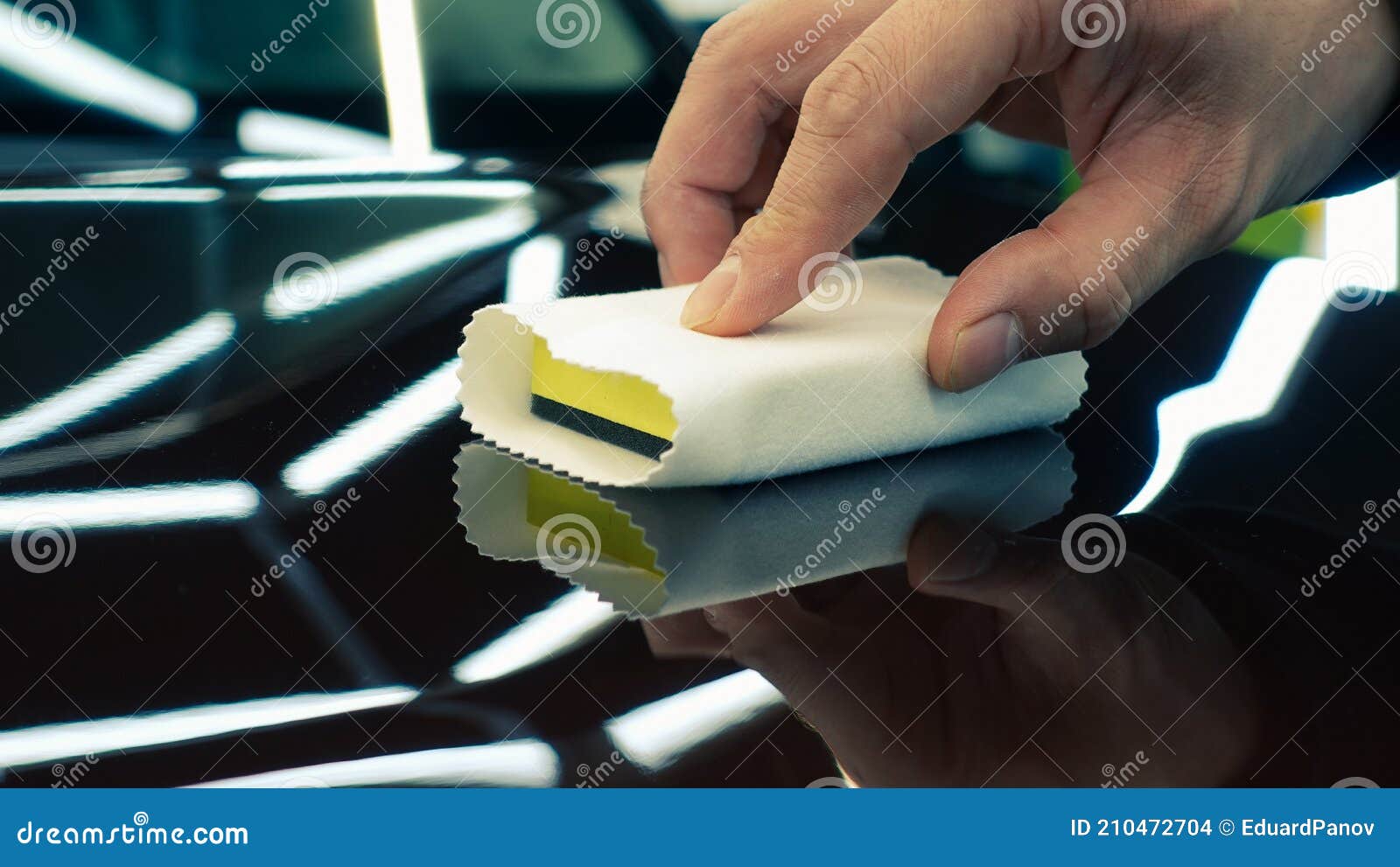 Sponge Applicator in the Hand Stock Photo - Image of closeup, soul ...