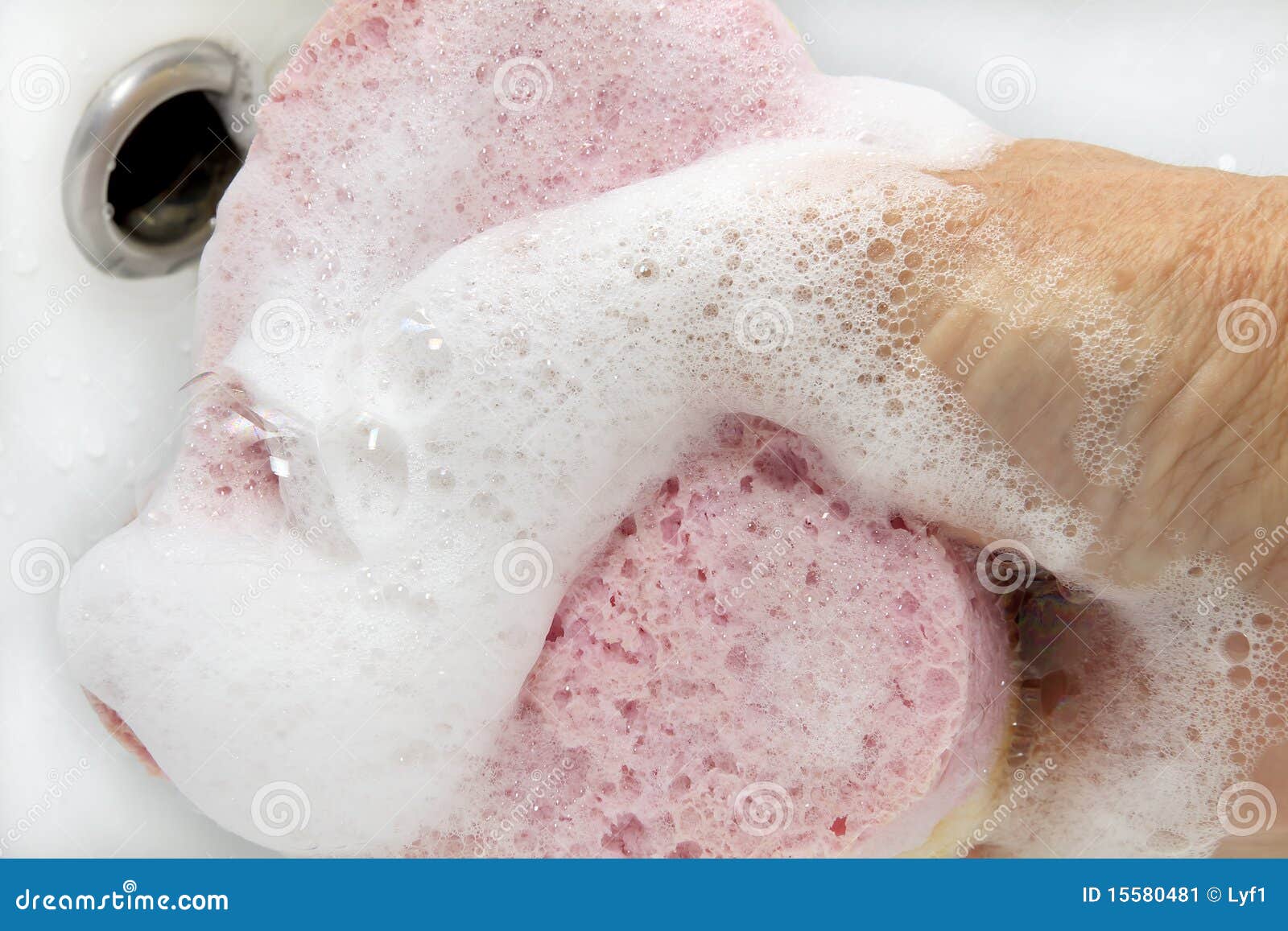 Sponge with bubbles stock image. Image of sanitation - 15580481