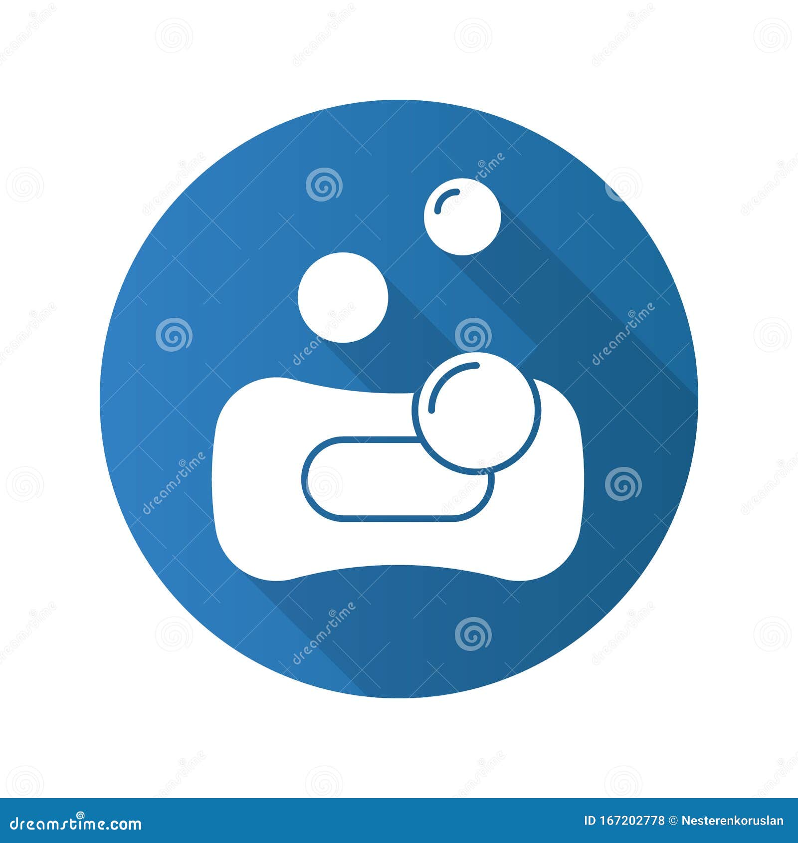 Sponge with Bubbles. Flat Design Long Shadow Icon Stock Vector ...