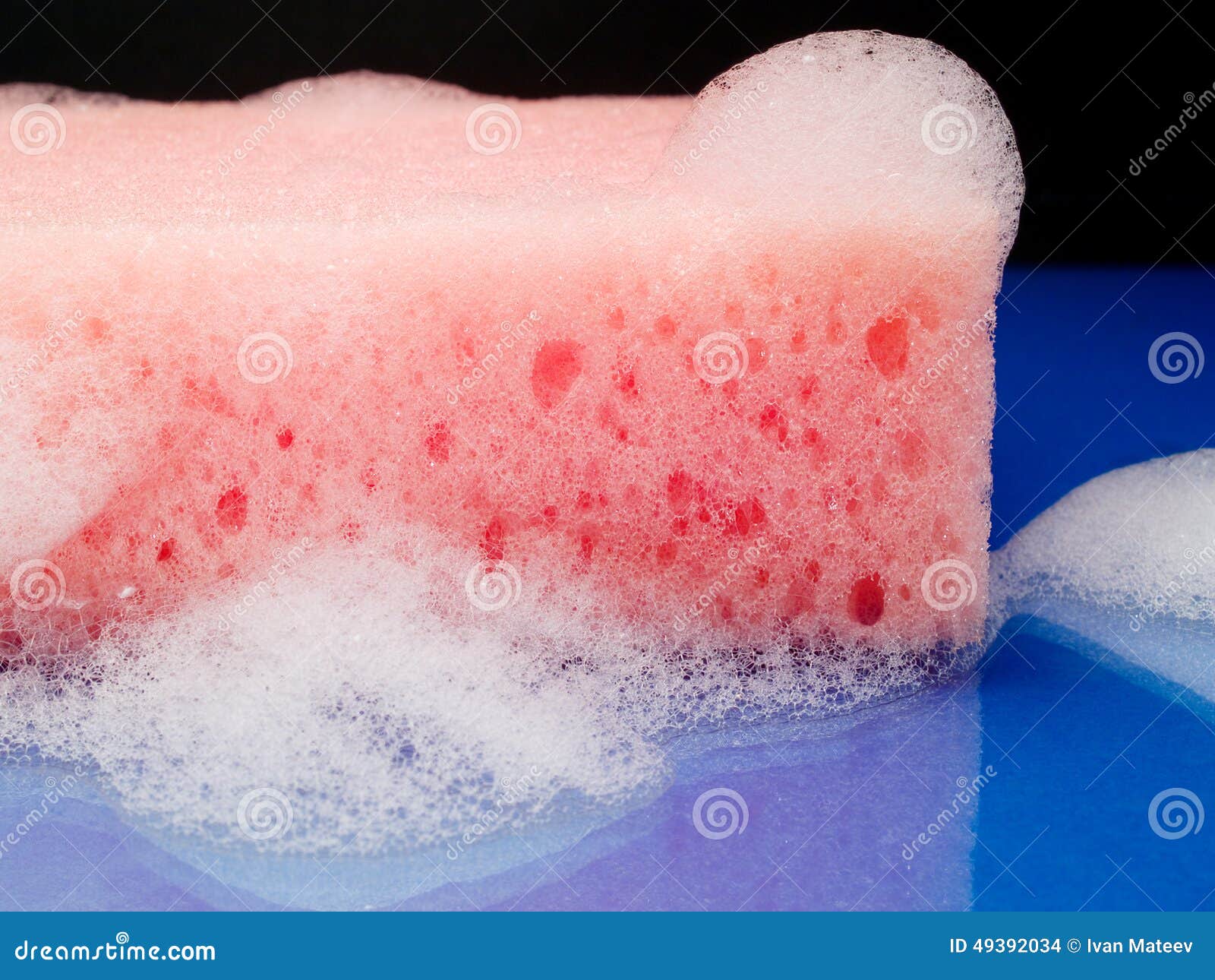Sponge with bubbles stock photo. Image of single, sponge - 49392034
