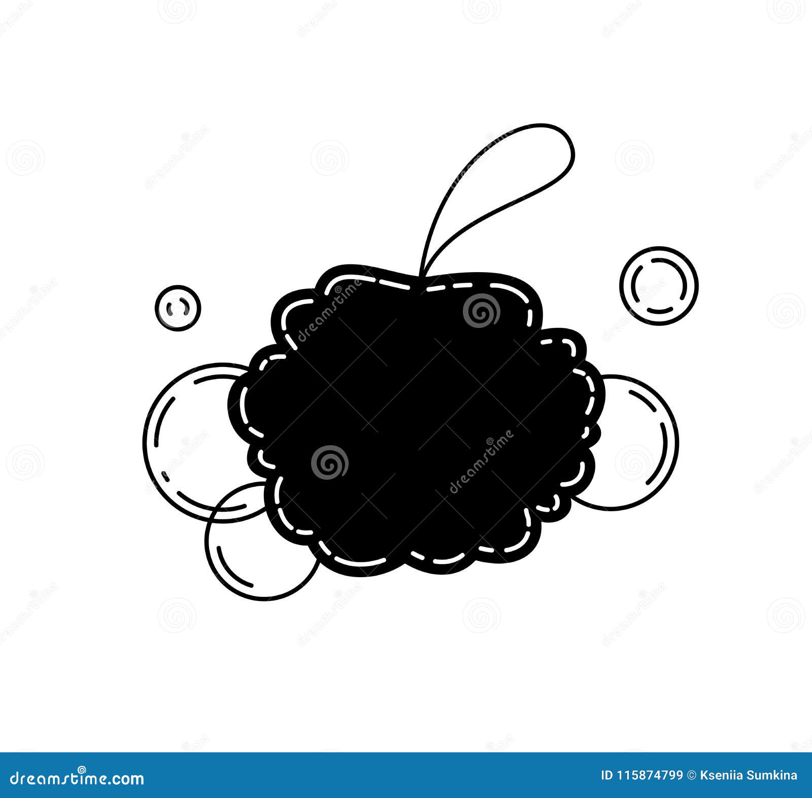 Sponge with Bubbles, Vector Illustration Stock Vector - Illustration of ...