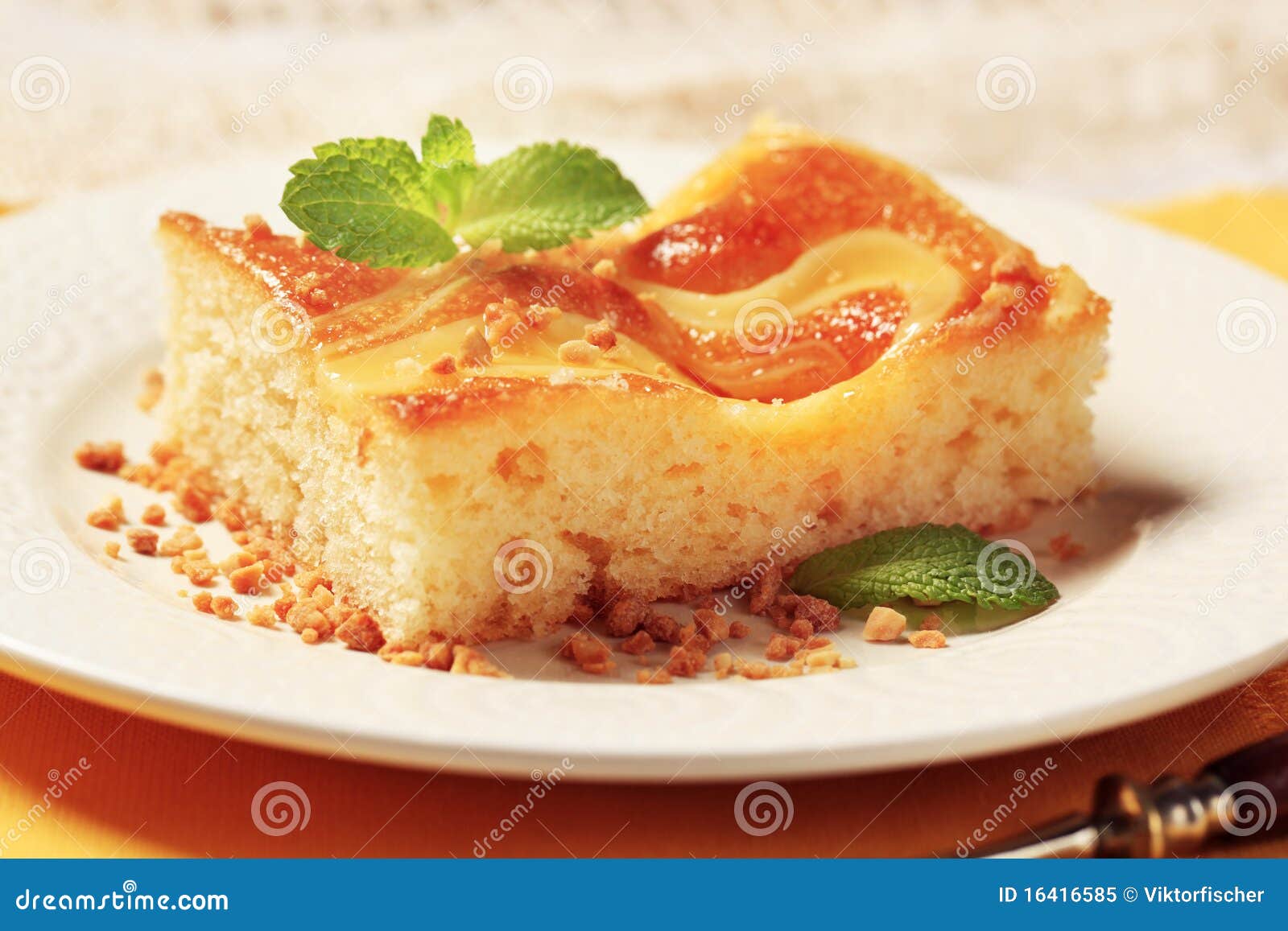 Sponge cake stock image. Image of dessert, custard, breakfast - 16416585