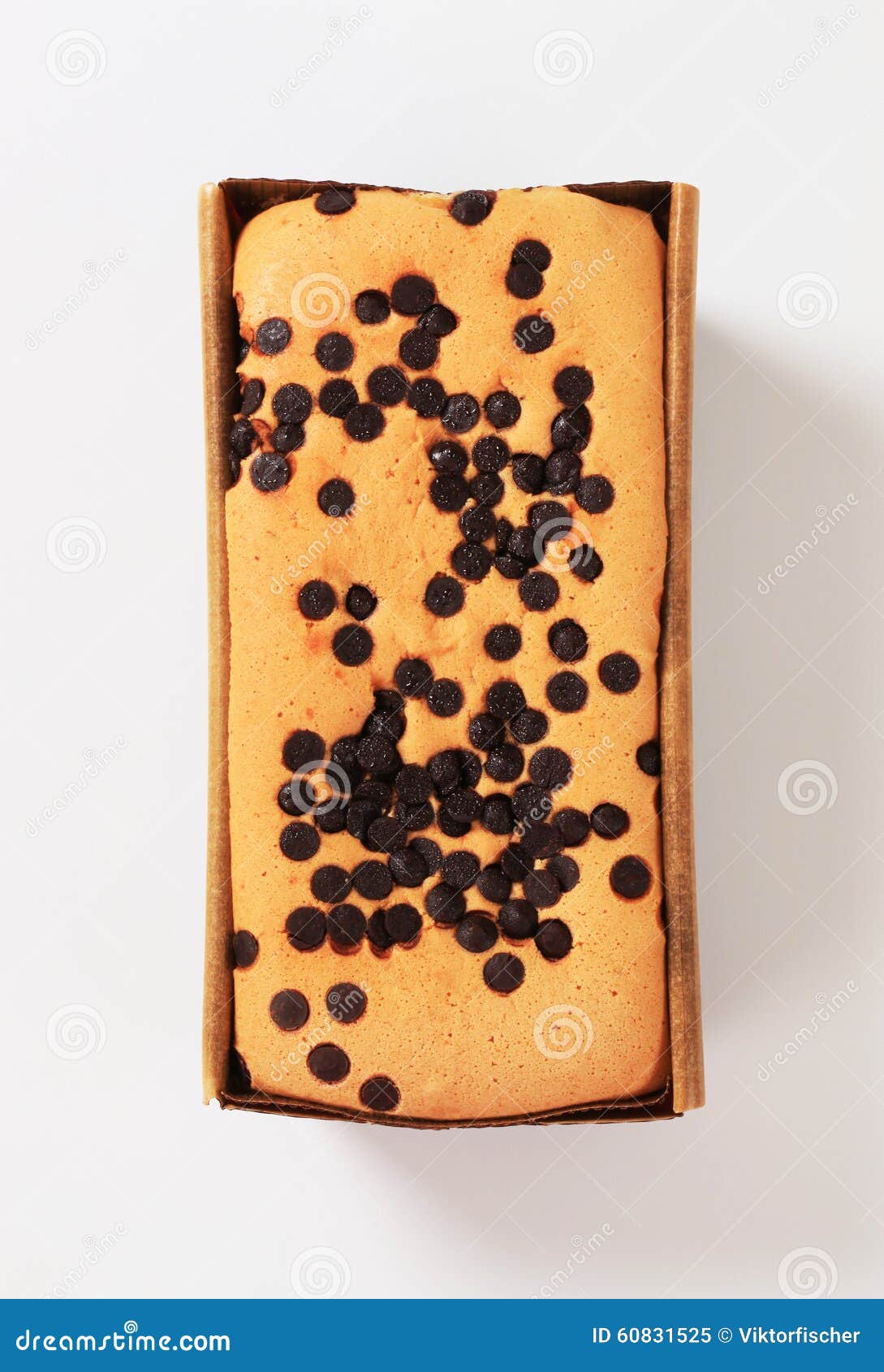Sponge Cake with Chocolate Chips Stock Image - Image of shot, chocolate ...