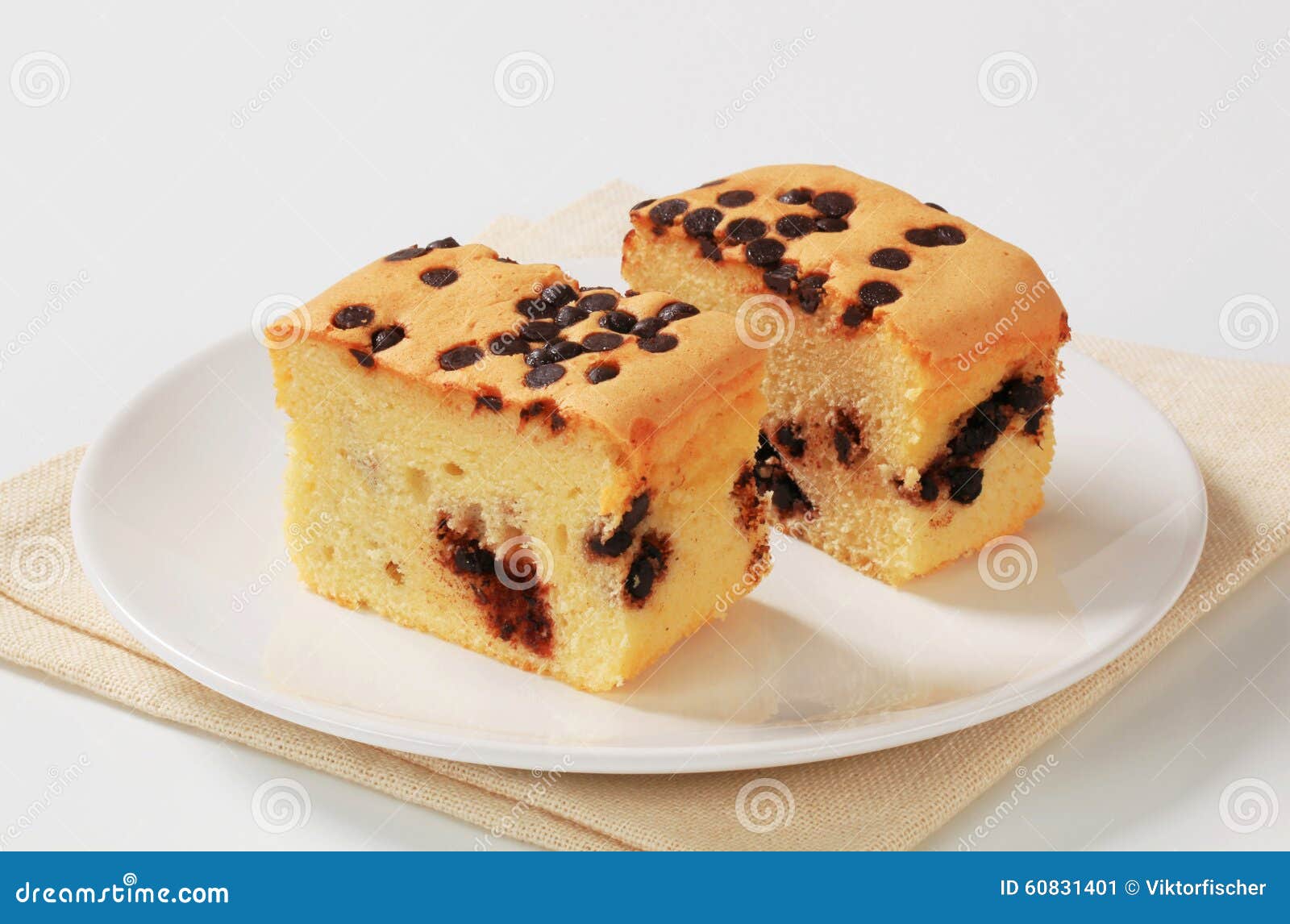 Sponge Cake with Chocolate Chips Stock Image - Image of sponge ...