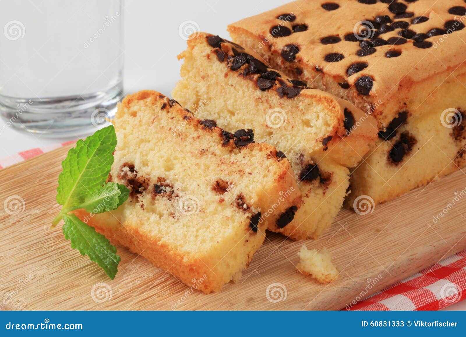 Sponge Cake with Chocolate Chips Stock Image - Image of studio, pound ...