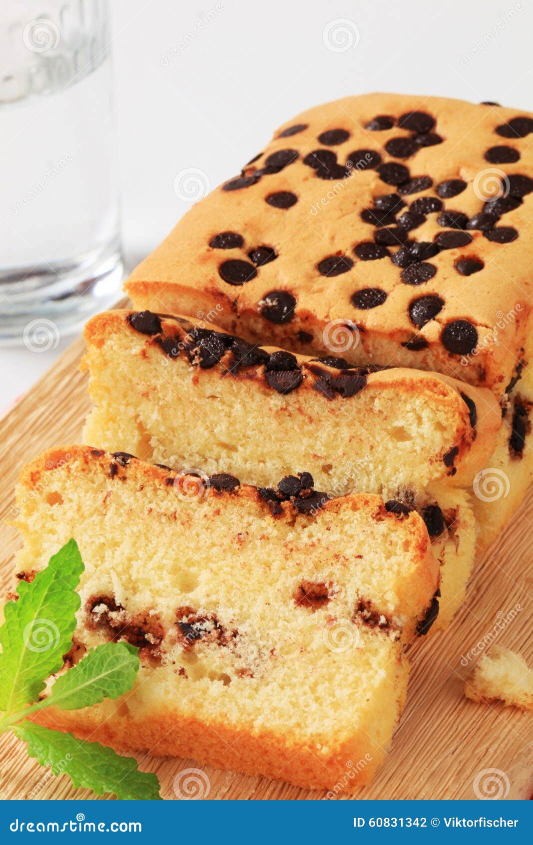 Sponge Cake with Chocolate Chips Stock Photo - Image of chips ...