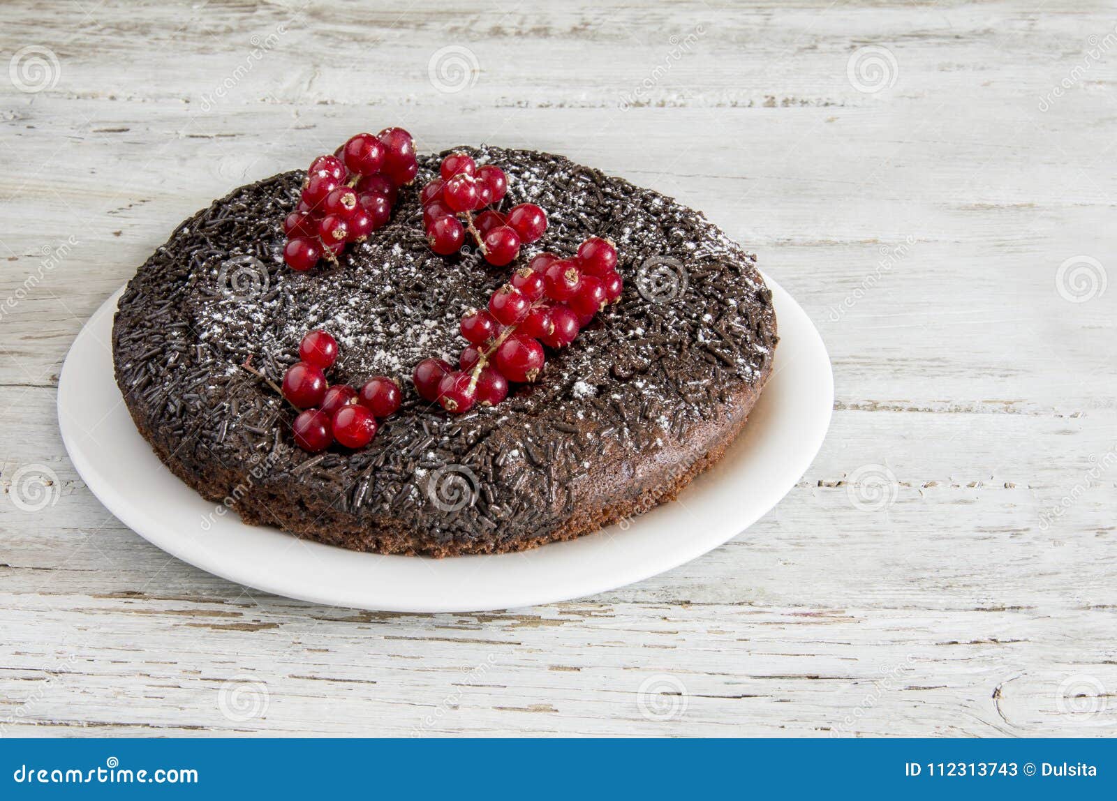 Chocolate Cake Served on a Plate Stock Image - Image of holiday, buche ...