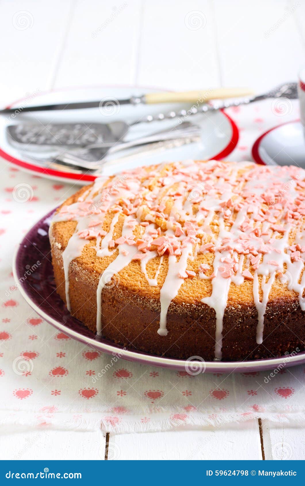 Sponge cake stock photo. Image of icing, brunch, sponge - 59624798