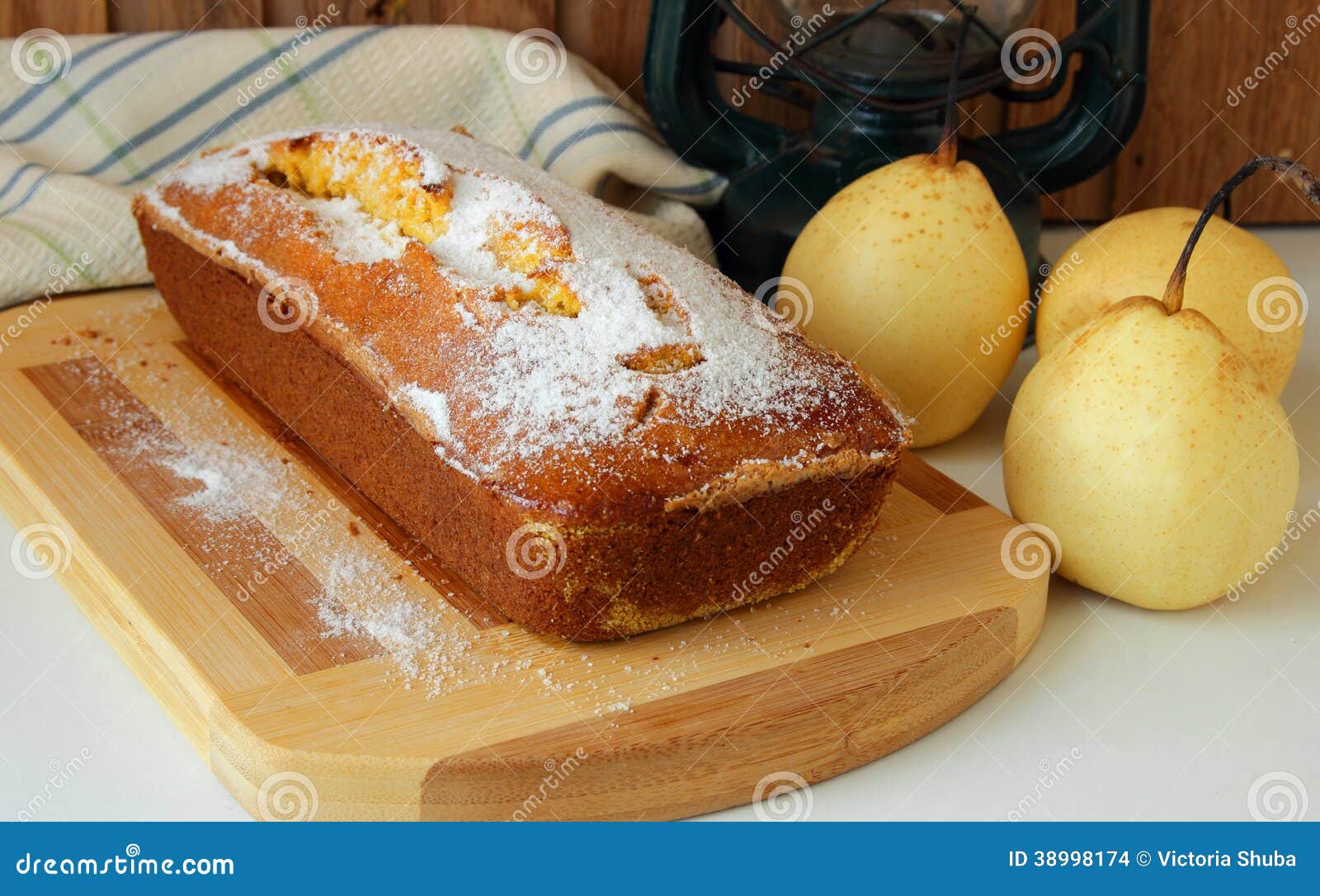 Sponge cake and pear stock photo. Image of homemade, baking - 38998174